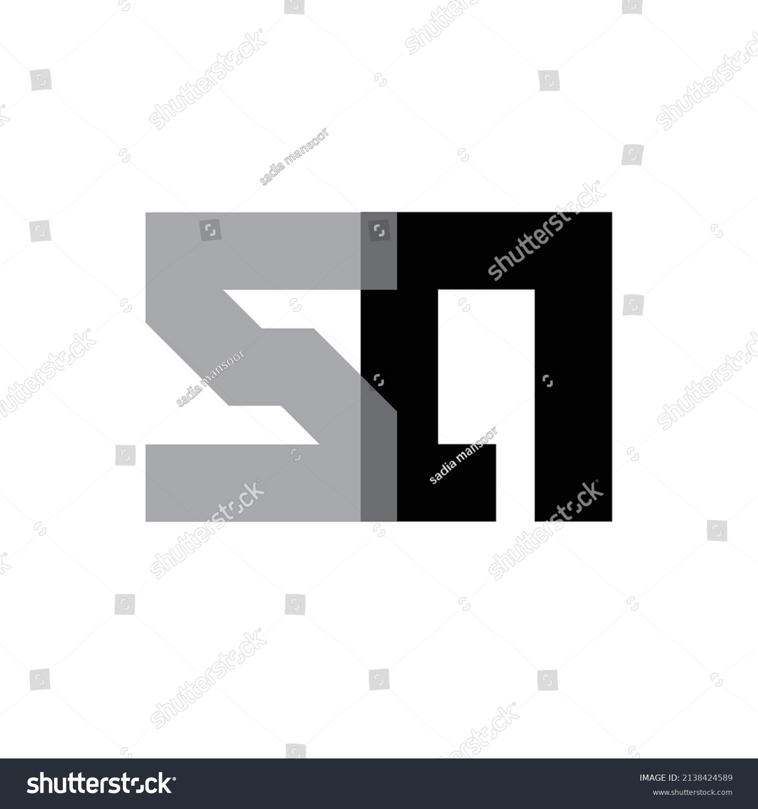 Initial Letter Sn Logo Design Stock Vector (Royalty Free) 2138424589 ...