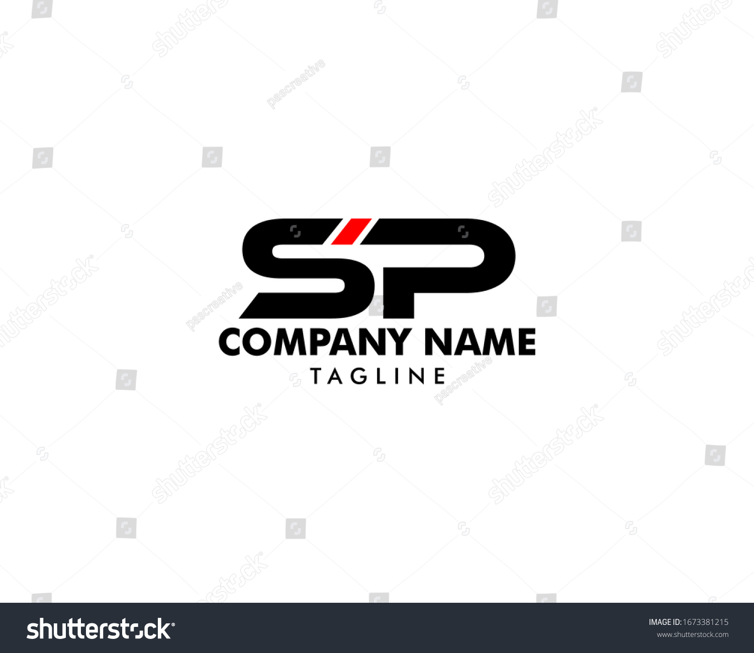 Diseño de plantilla de logotipo SP: vector de stock (libre de regalías ...