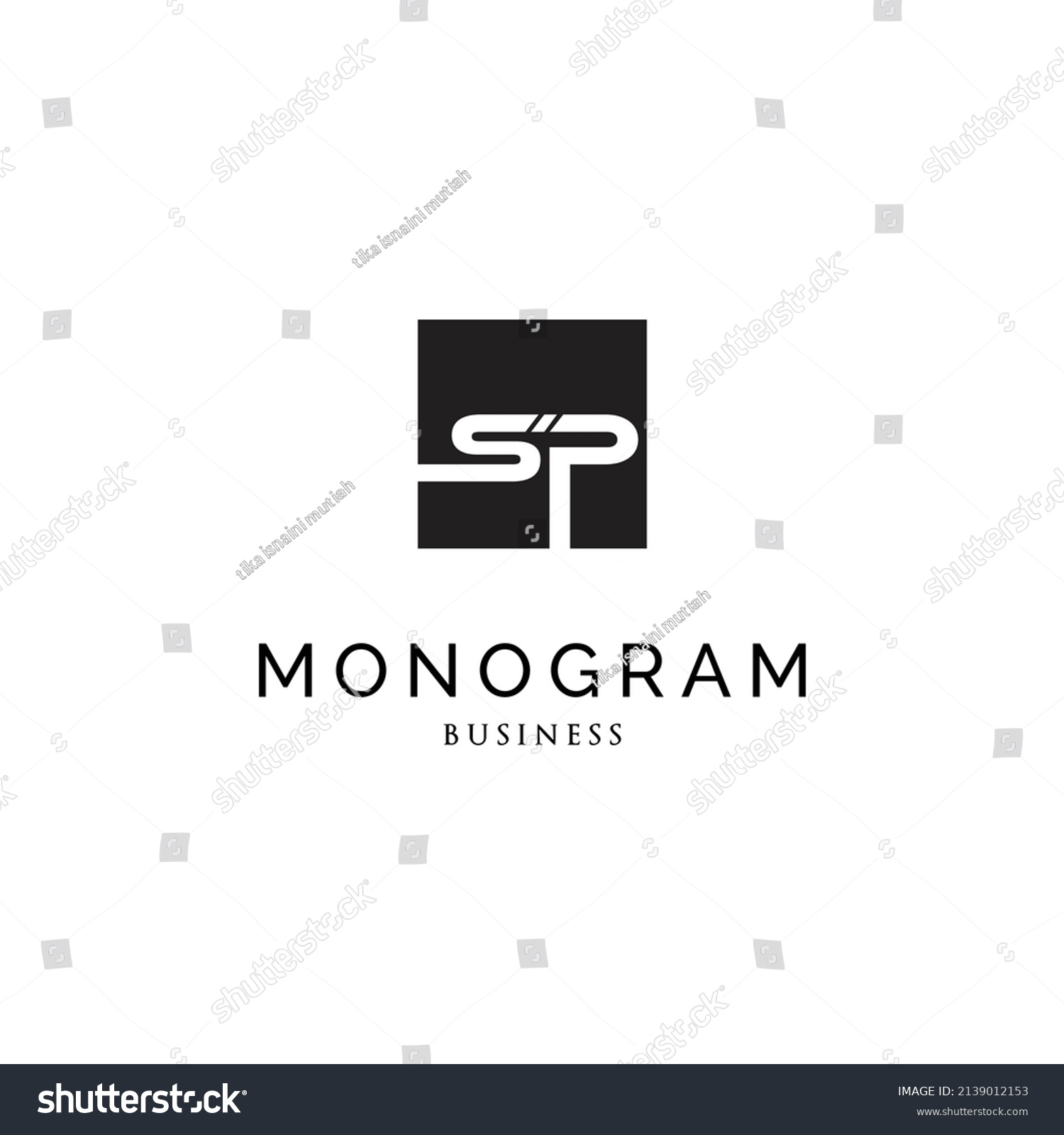 Initial Letter Sp Monogram Logo Design Stock Vector (Royalty Free ...
