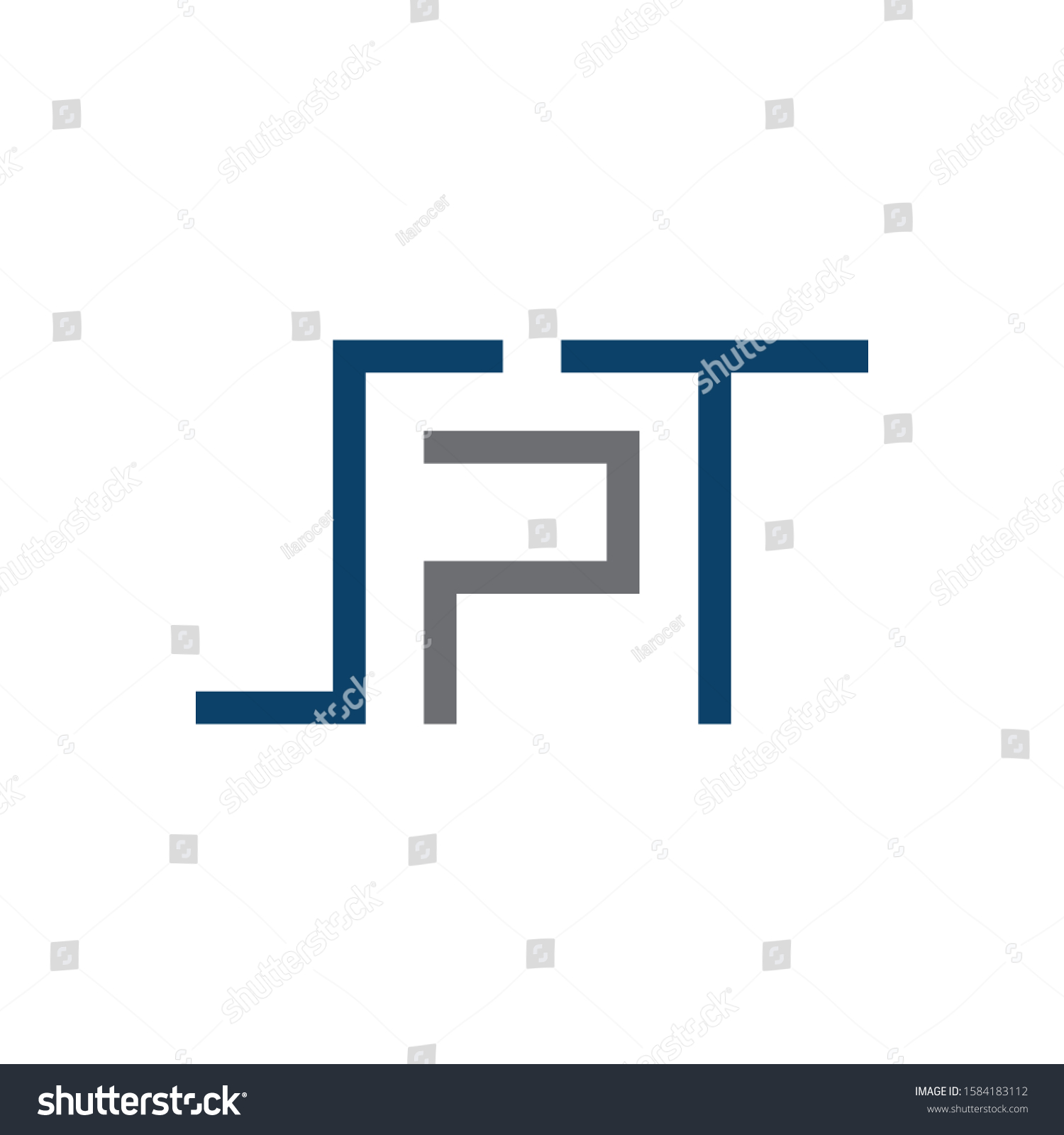 Initial Letter Spt Logo Vector Stock Vector (Royalty Free) 1584183112