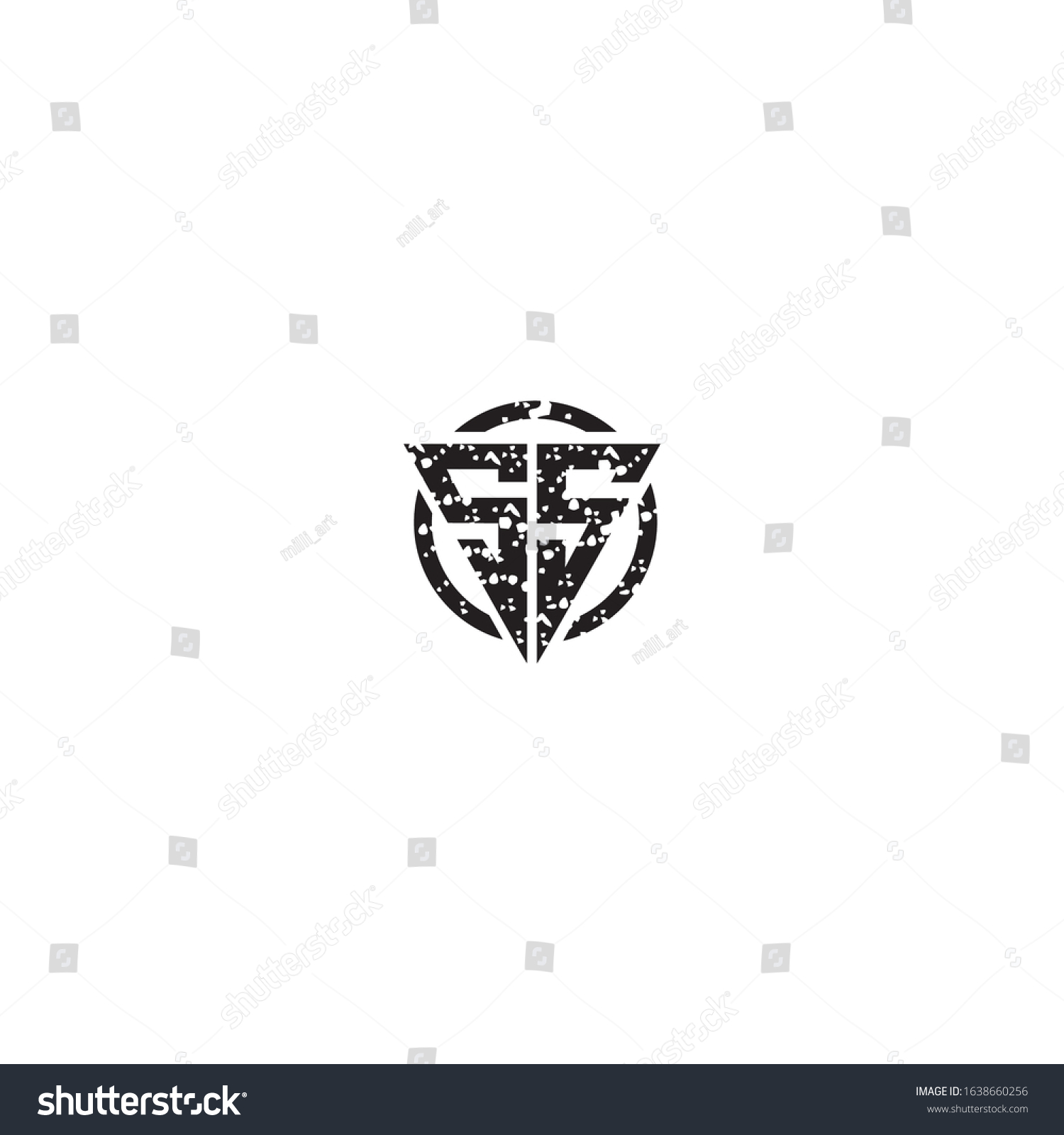 Initial Letter Ss Triangle Monogram Cool Stock Vector (Royalty Free ...