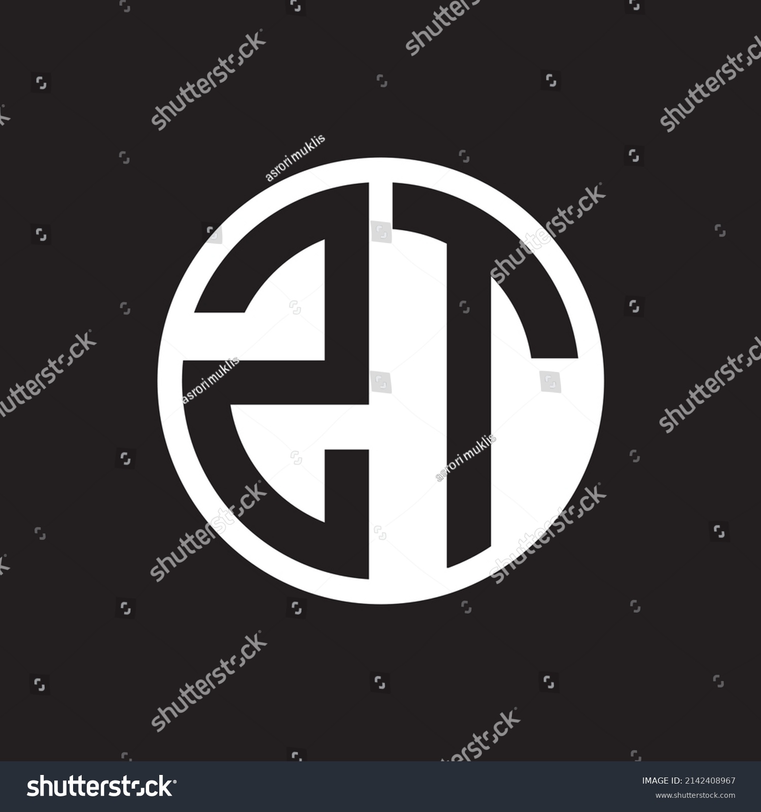 Initial Letter St Circle Logo Design Stock Vector (Royalty Free ...