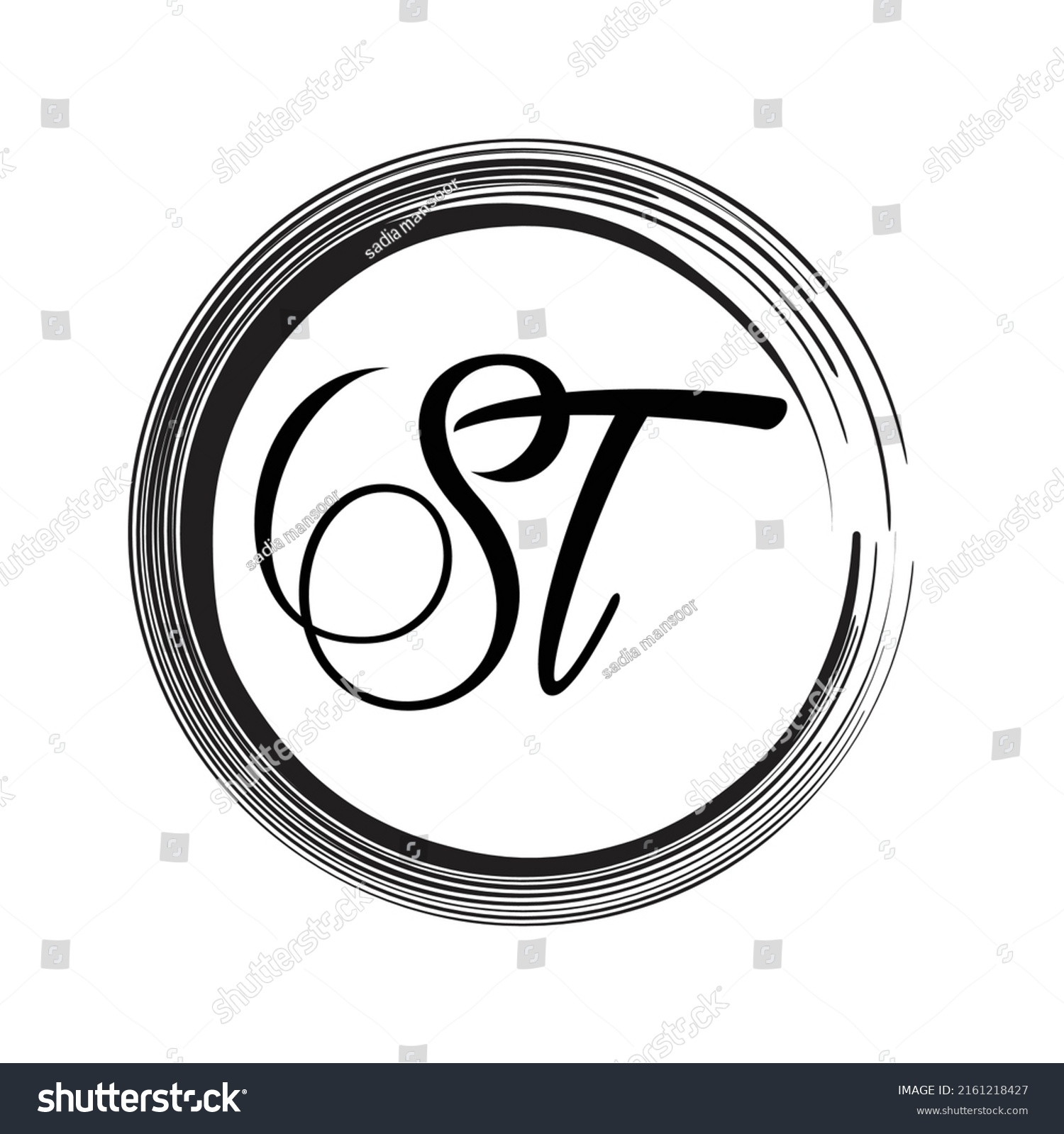Initial Letter St Logo Design Stock Vector (Royalty Free) 2161218427 ...