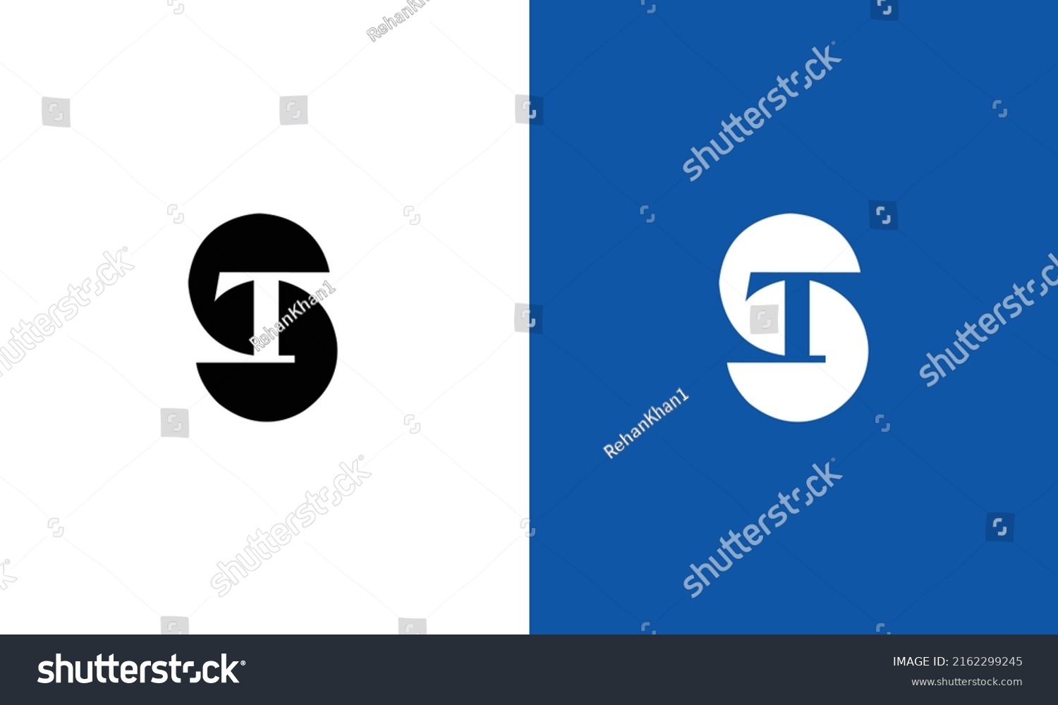 Initial Letter St Logo Template Design Stock Vector (Royalty Free ...