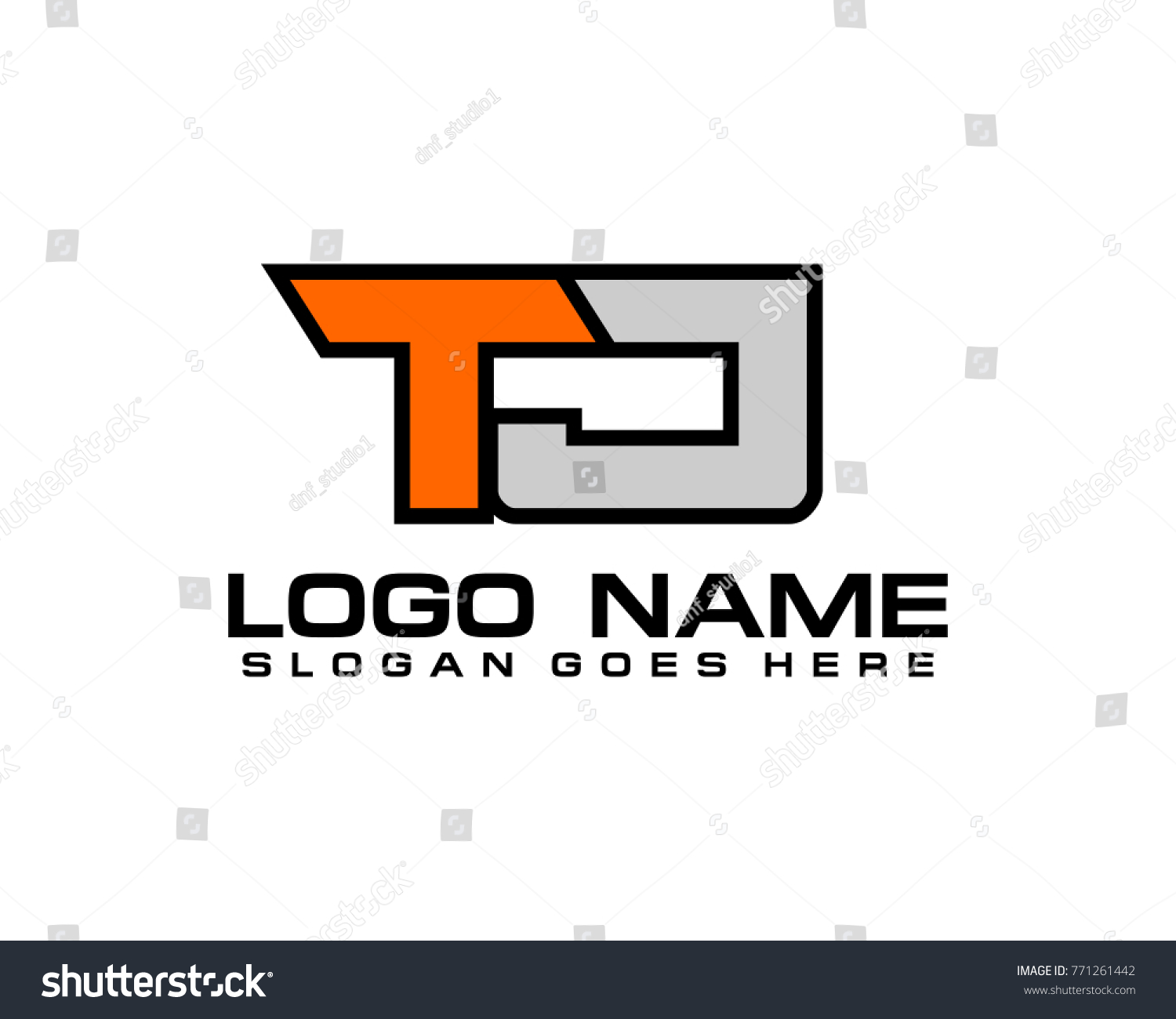 Initial Letter T J Logo Template Stock Vector (Royalty Free) 771261442
