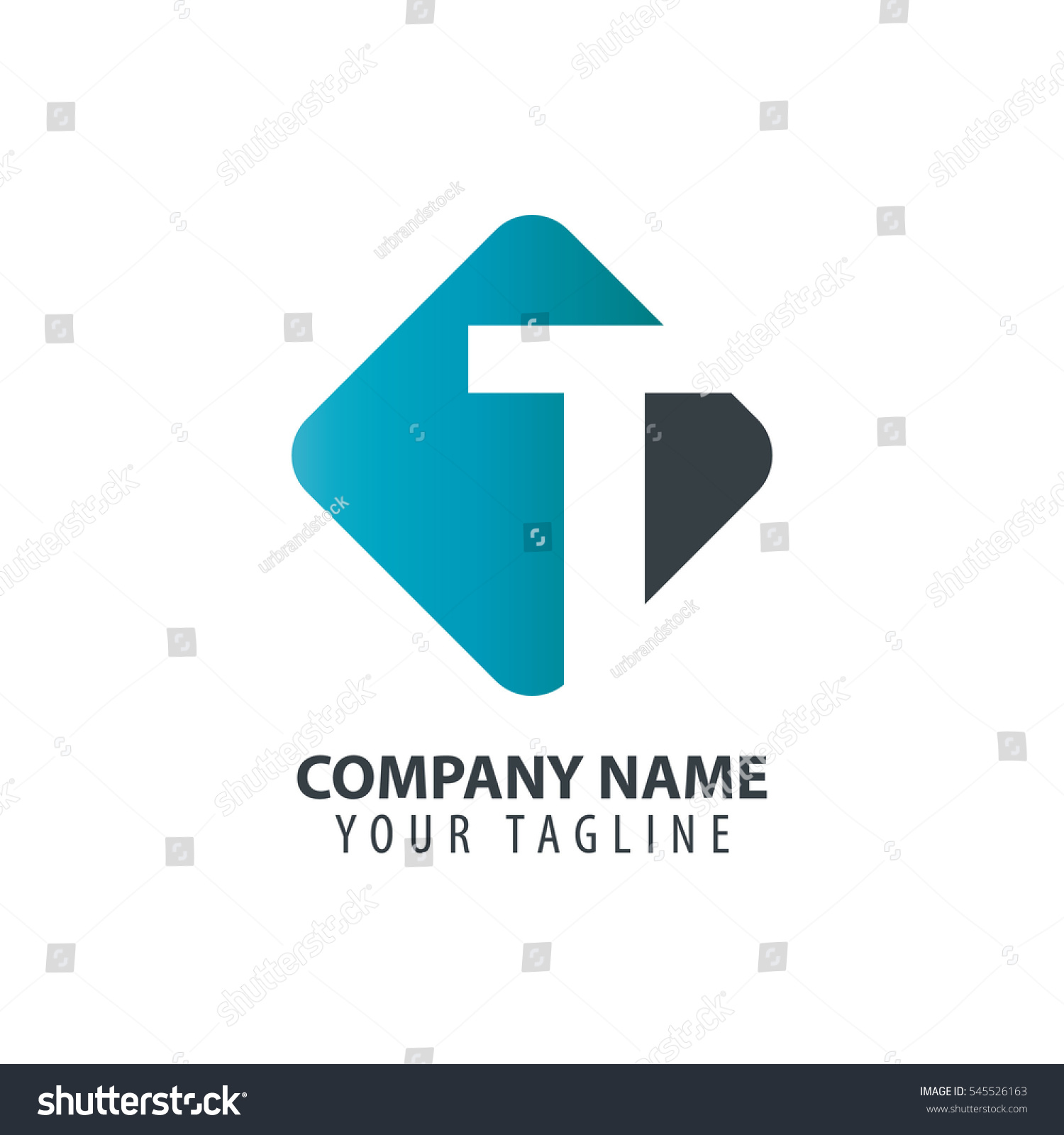 Initial Letter T Square Logo Stock Vector 545526163 - Shutterstock