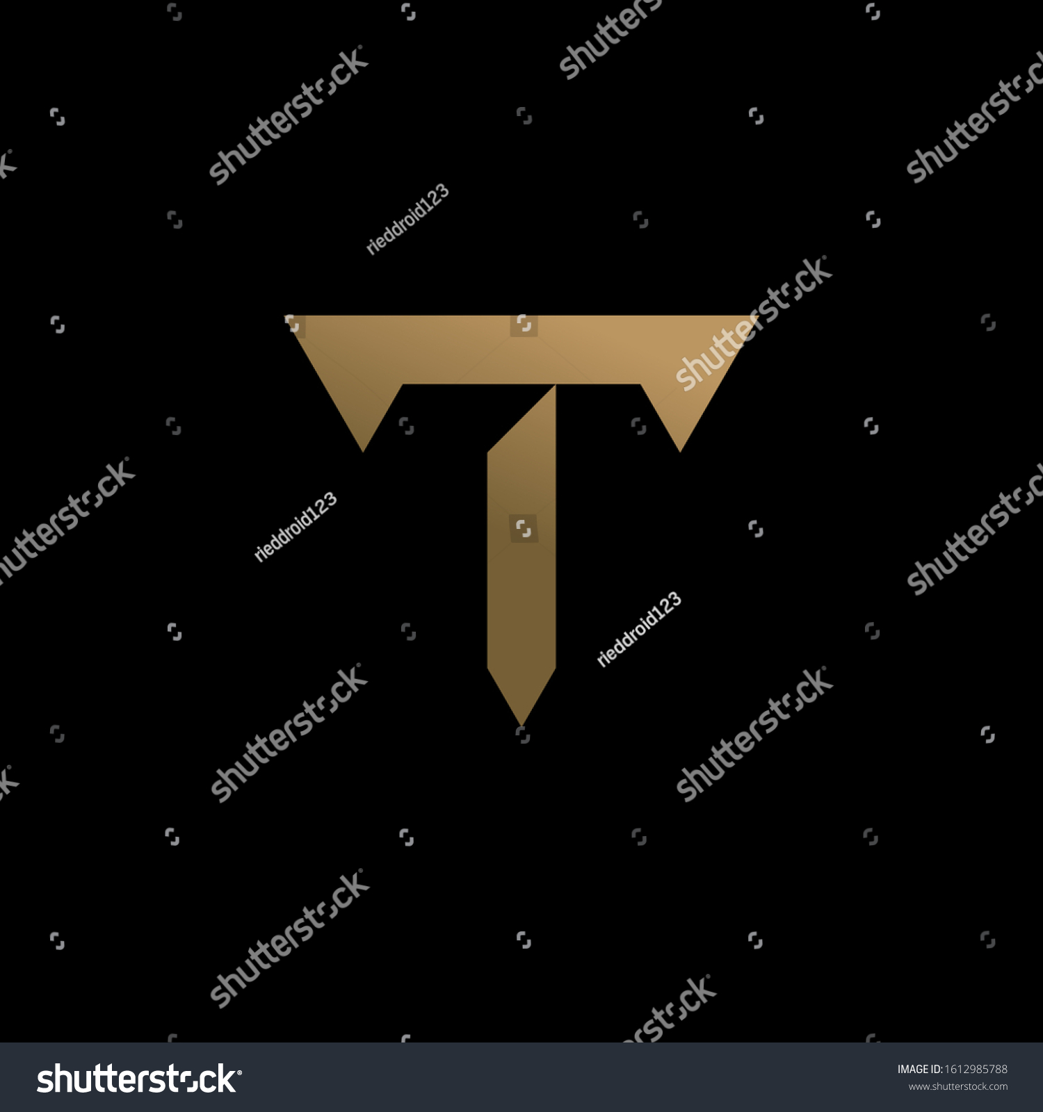 Initial Letter T Triangle Logo Design Stock Vector (Royalty Free ...
