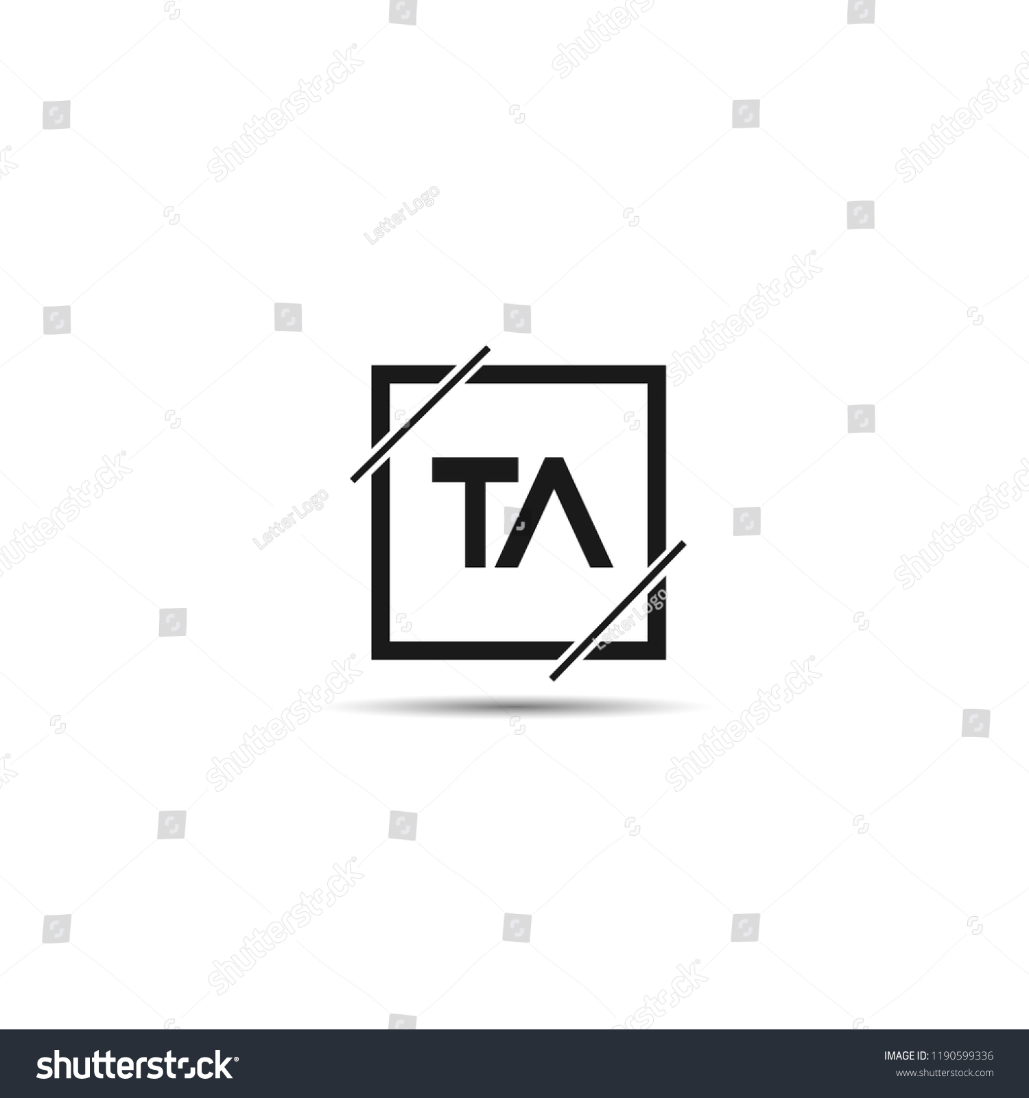 Initial Letter Ta Logo Template Design Stock Vector (Royalty Free ...