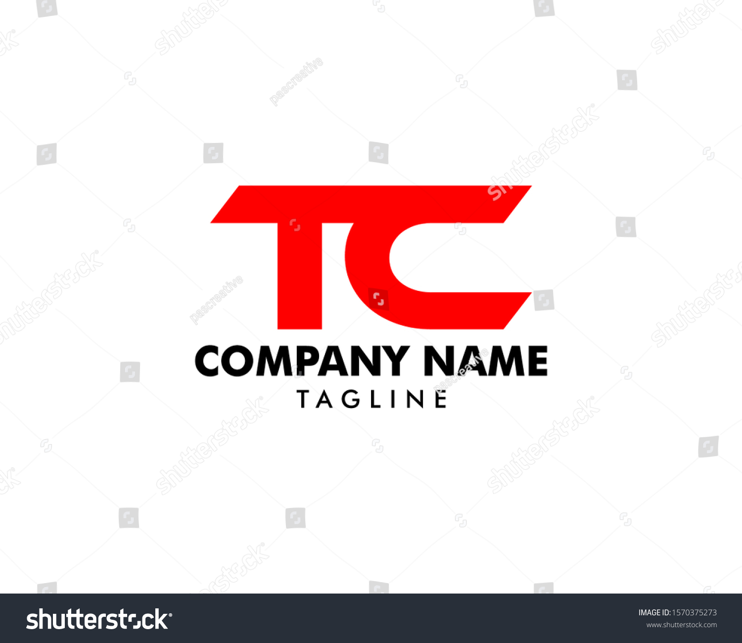 Initial Letter Tc Logo Template Design Stock Vector (Royalty Free ...