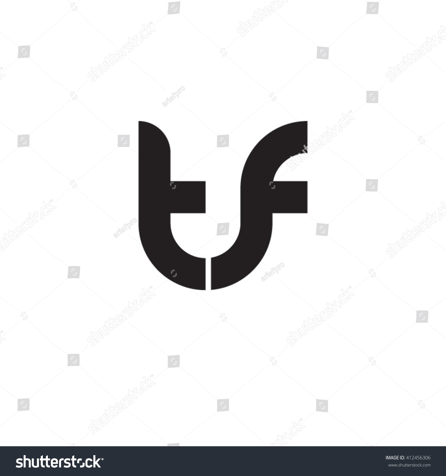 Initial Letter Tf Linked Round Lowercase Stock Vector (Royalty Free ...