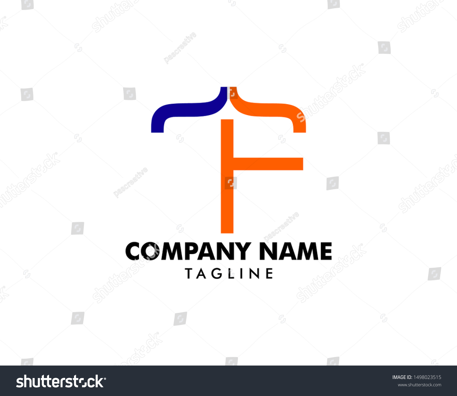 Initial Letter Tf Logo Template Design Stock Vector (Royalty Free ...