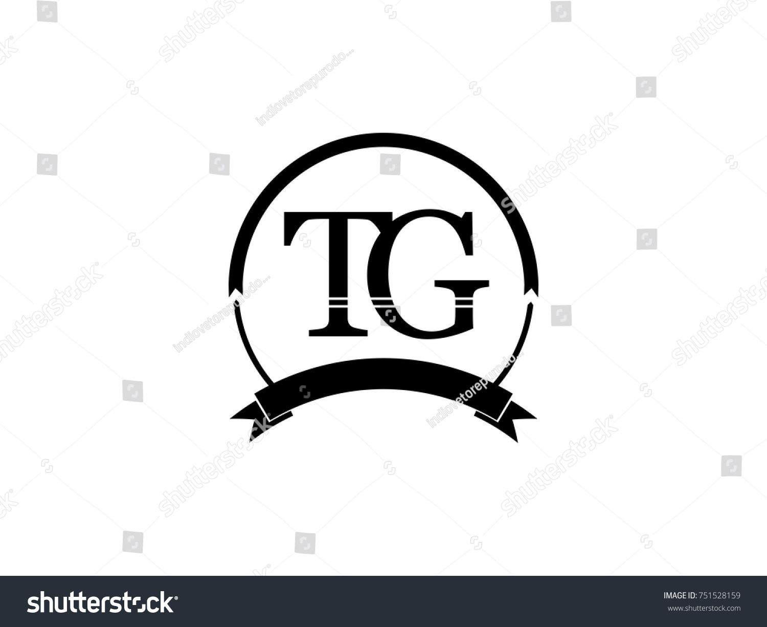 Initial Letter Tg Logo Monogram Retro Stock Vector (Royalty Free ...