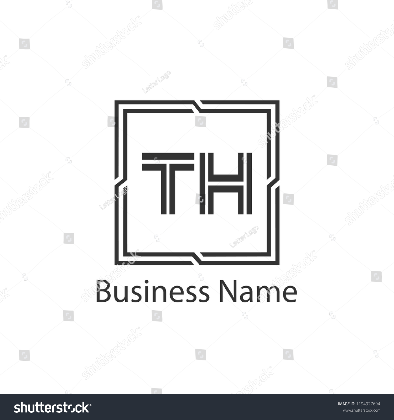 Initial Letter Th Logo Template Design Stock Vector (Royalty Free ...