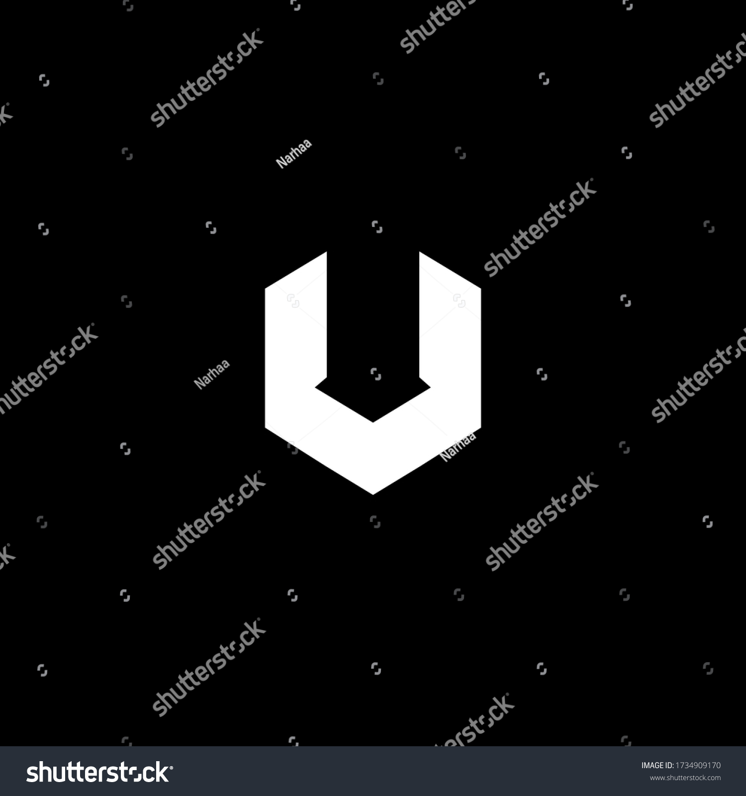 Initial Letter U Bold Logo Design Stock Vector (Royalty Free ...