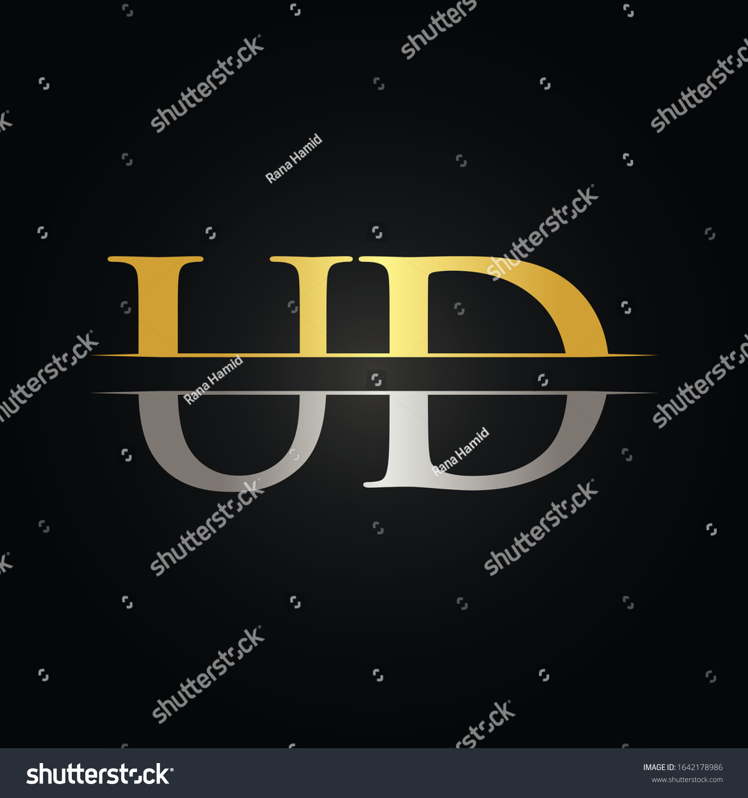 Initial Letter Ud Logo Design Vector Stock Vector (Royalty Free ...