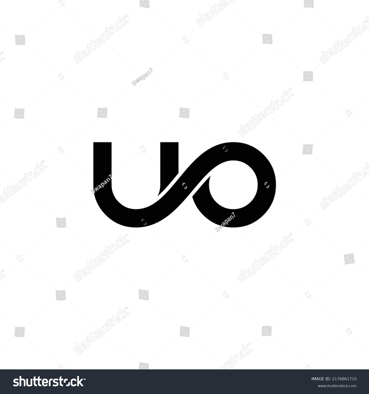 Initial Letter Uo Linked Round Lowercase Stock Vector (Royalty Free ...