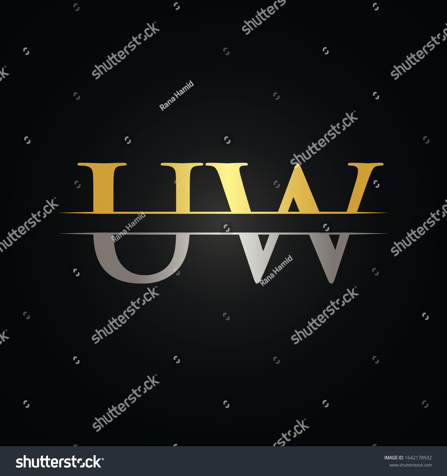 Initial Letter Uw Logo Design Vector Stock Vector (Royalty Free) 1642178932