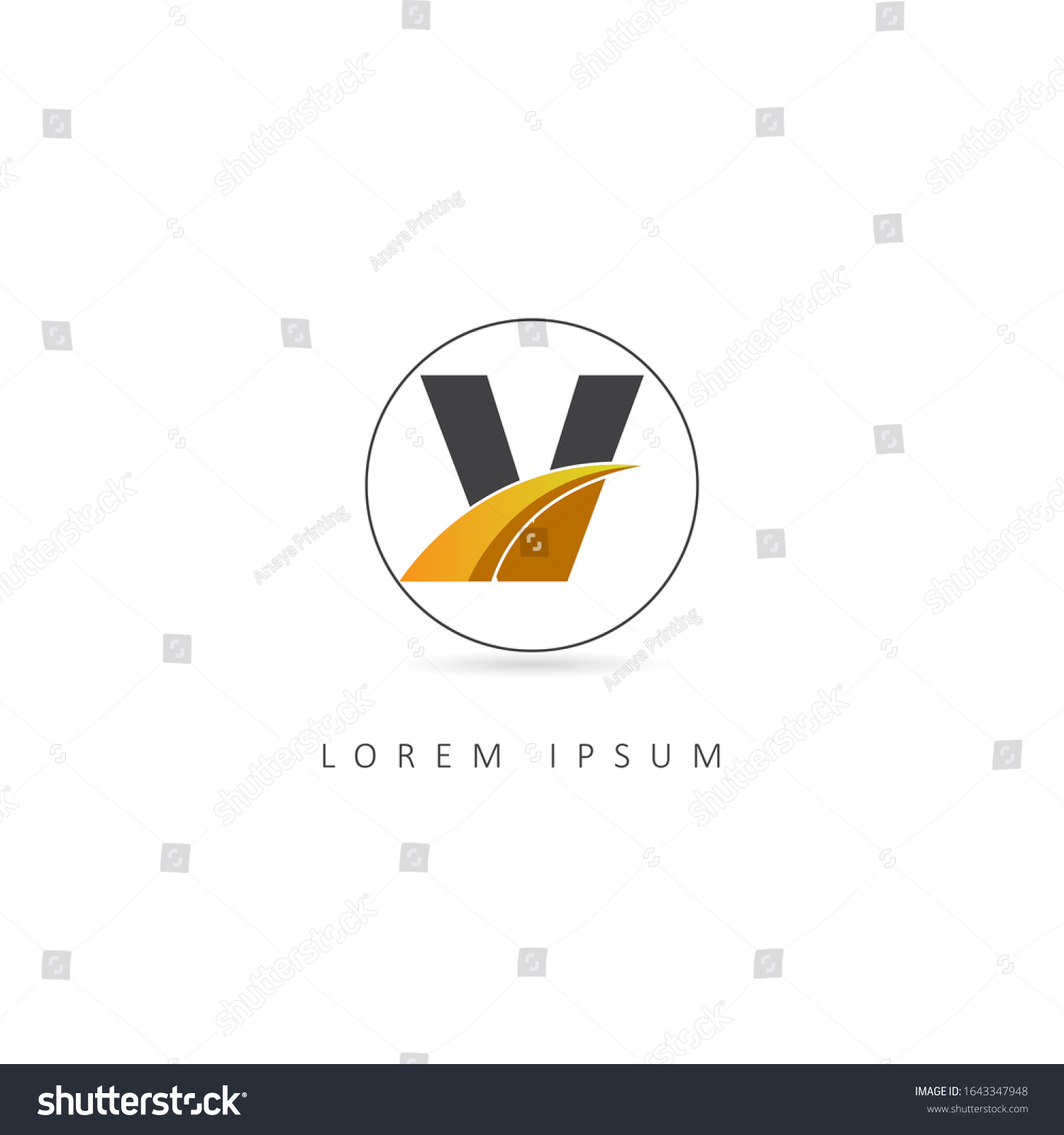 Initial Letter V Logo Circle Element Stock Vector (Royalty Free ...