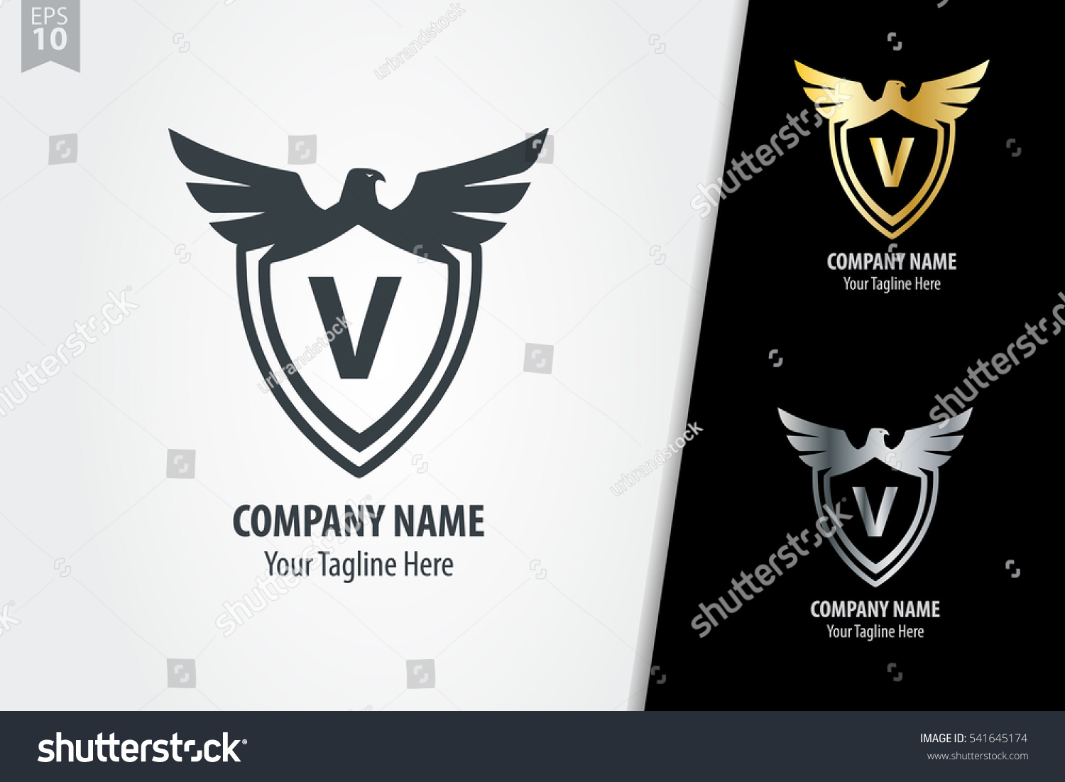Initial Letter V Shield Logo Design Stock Vector (Royalty Free ...