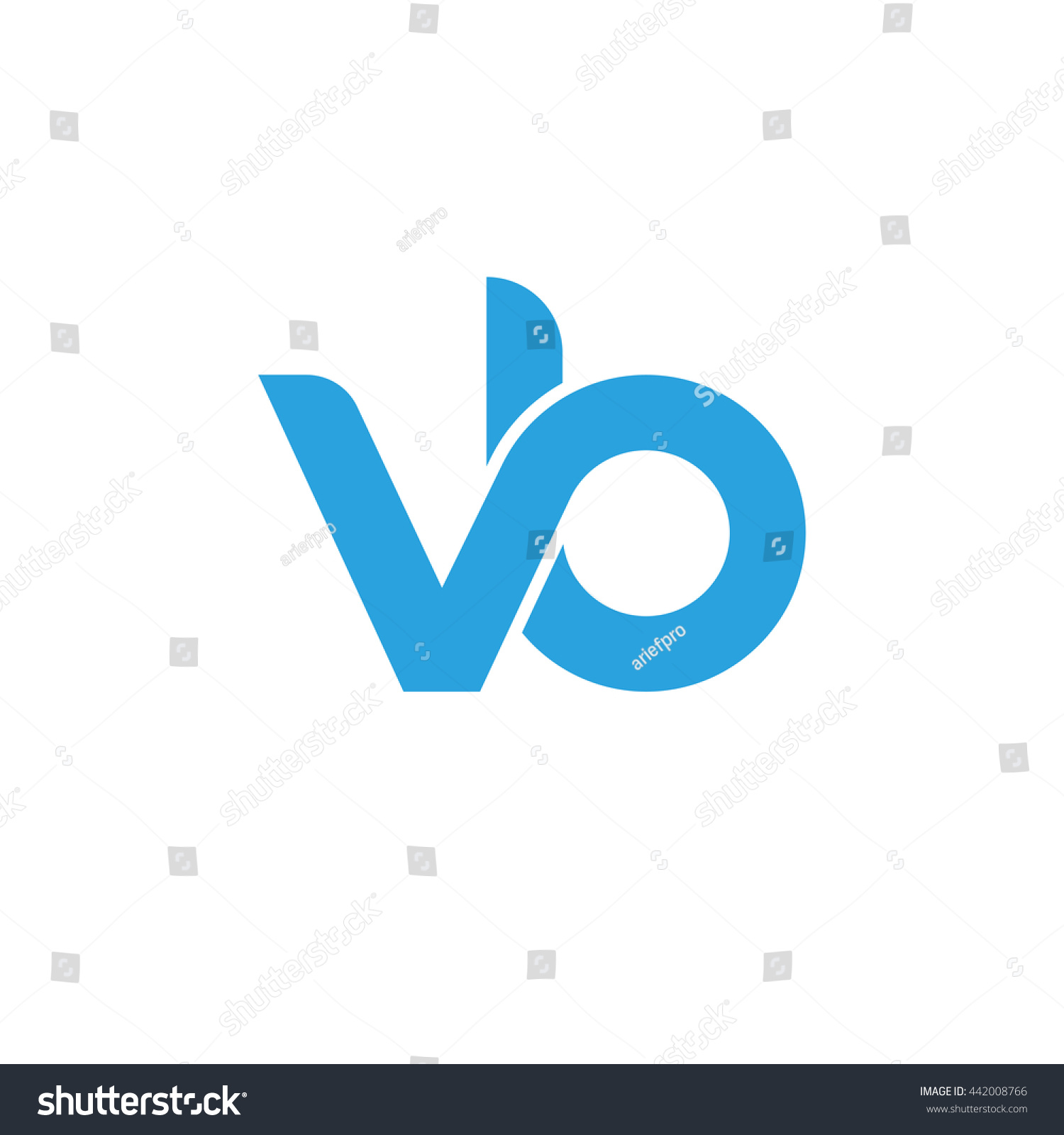 Initial Letter Vb Linked Round Lowercase Stock Vector (Royalty Free ...