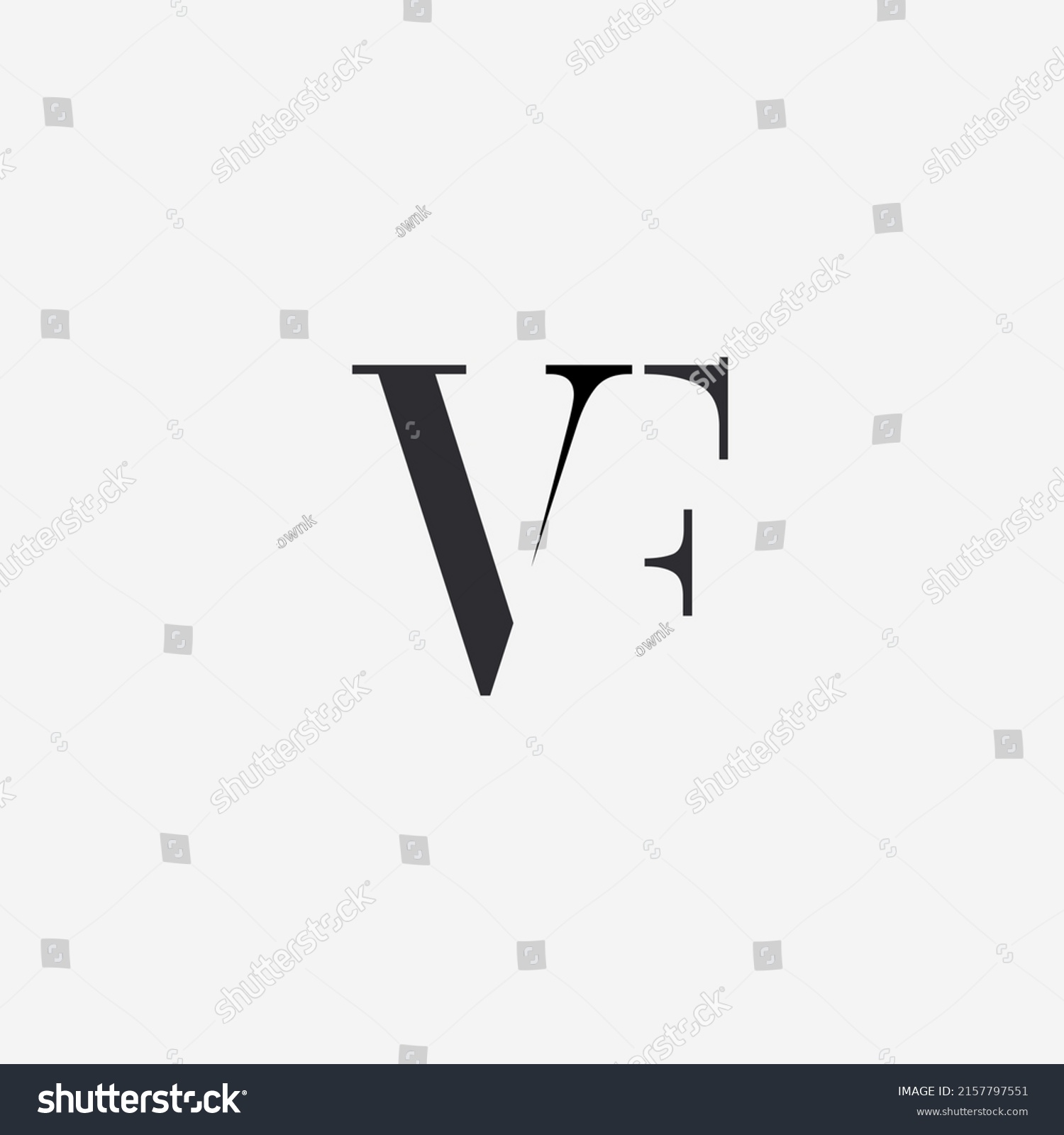 Initial Letter Vf Monogram Logo Template Stock Vector (Royalty Free ...