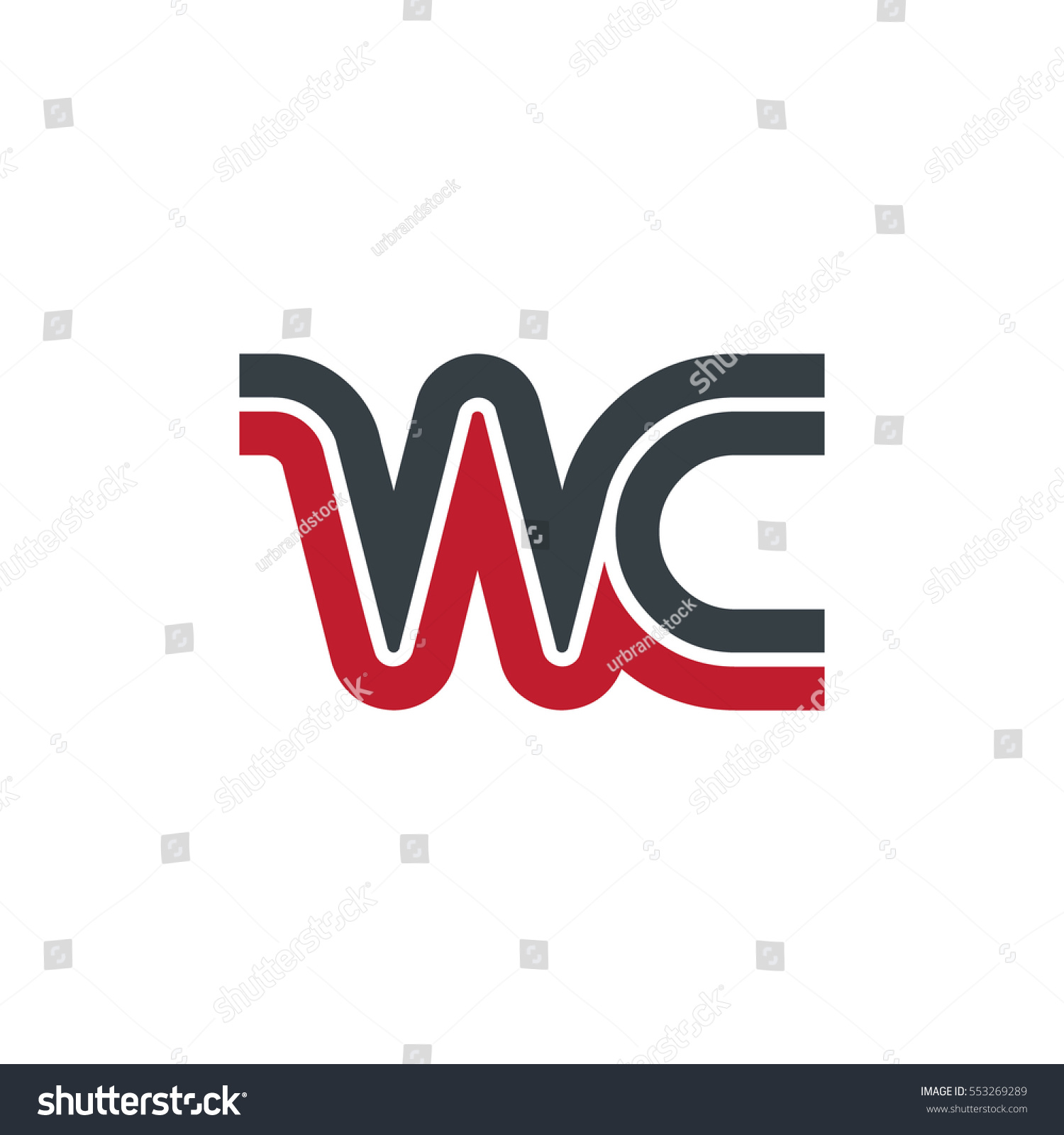 Initial Letter Wc Linked Design Logo: เวกเตอร์สต็อก (ปลอดค่าลิขสิทธิ์ ...