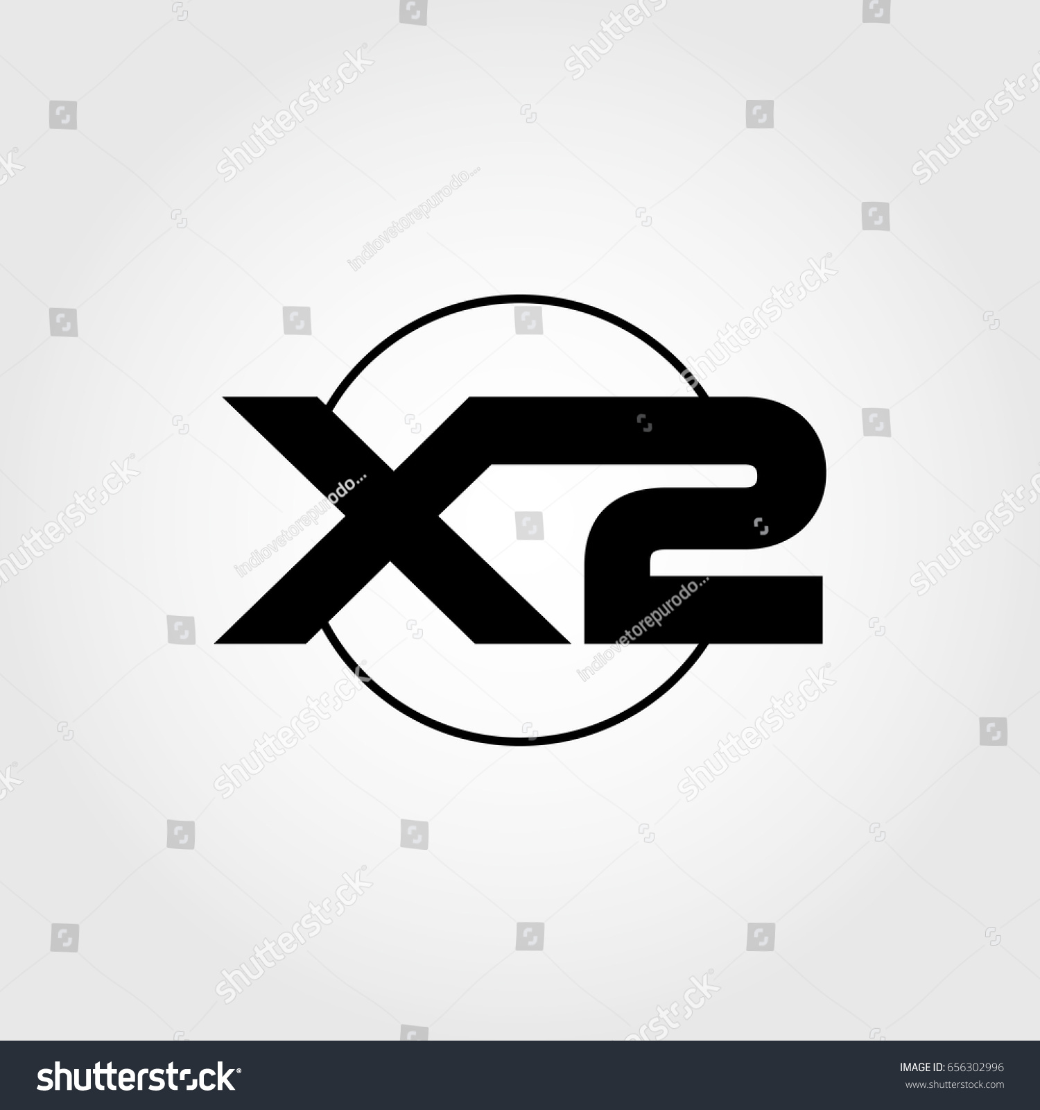 Initial Letter Number X2 Logo: เวกเตอร์สต็อก (ปลอดค่าลิขสิทธิ์) 656302996