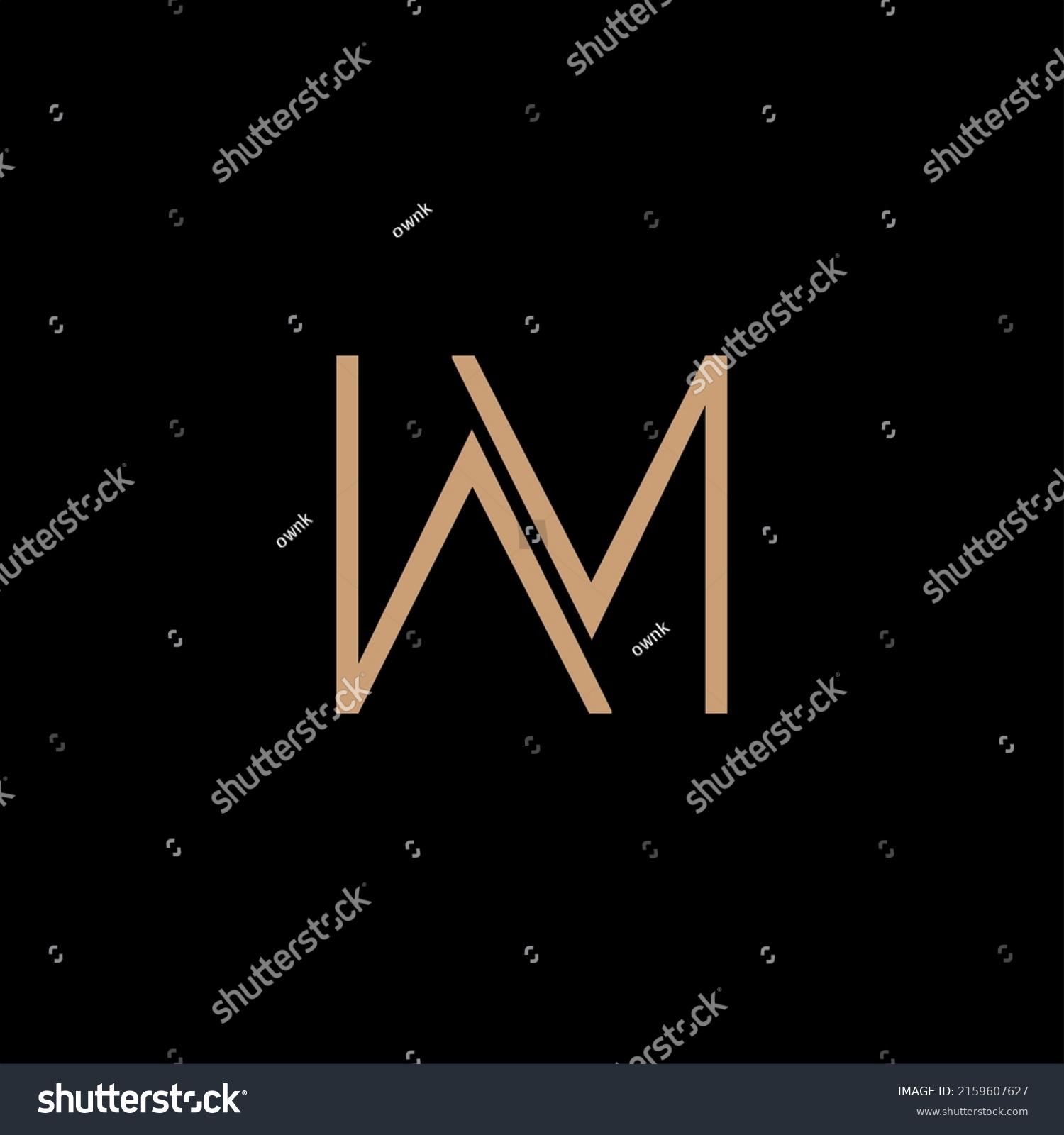 Initial Letter Wm Monogram Logo Template Stock Vector (Royalty Free ...