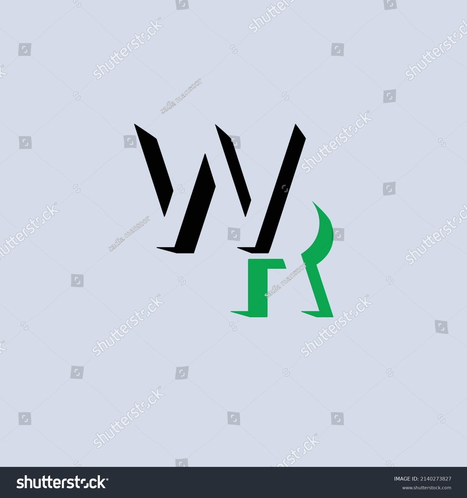 Initial Letter Wr Logo Design Stock Vector (Royalty Free) 2140273827 ...