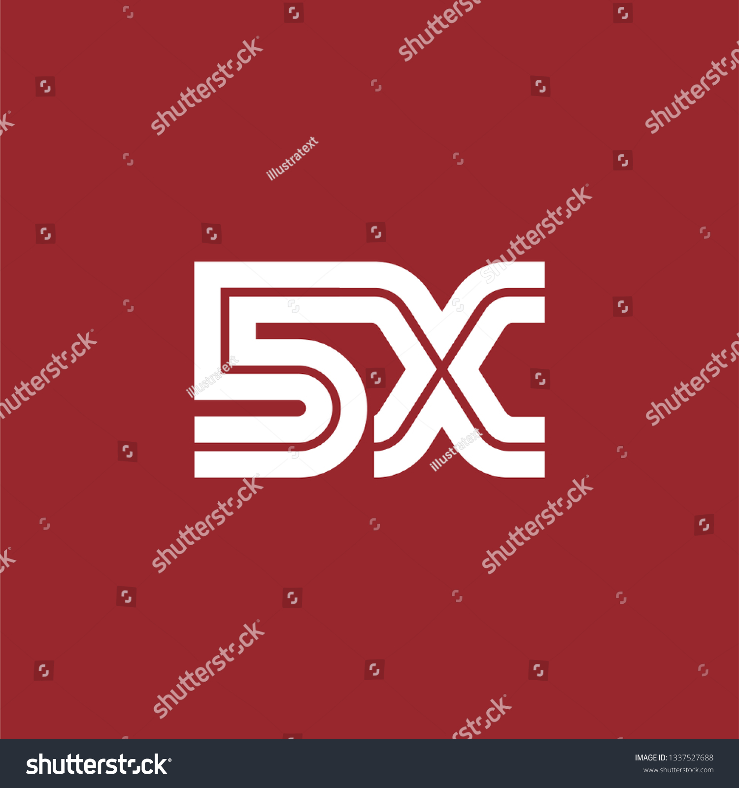 Initial Letter 5x Sx Linked Design Stock Vector (Royalty Free ...