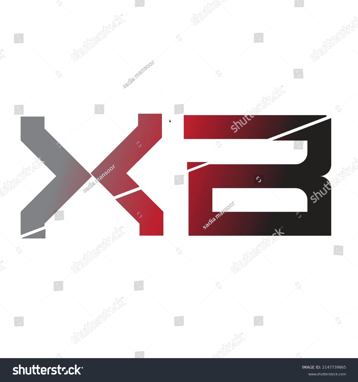 Initial Letter Xb Logo Design Stock Vector (Royalty Free) 2147739865 ...