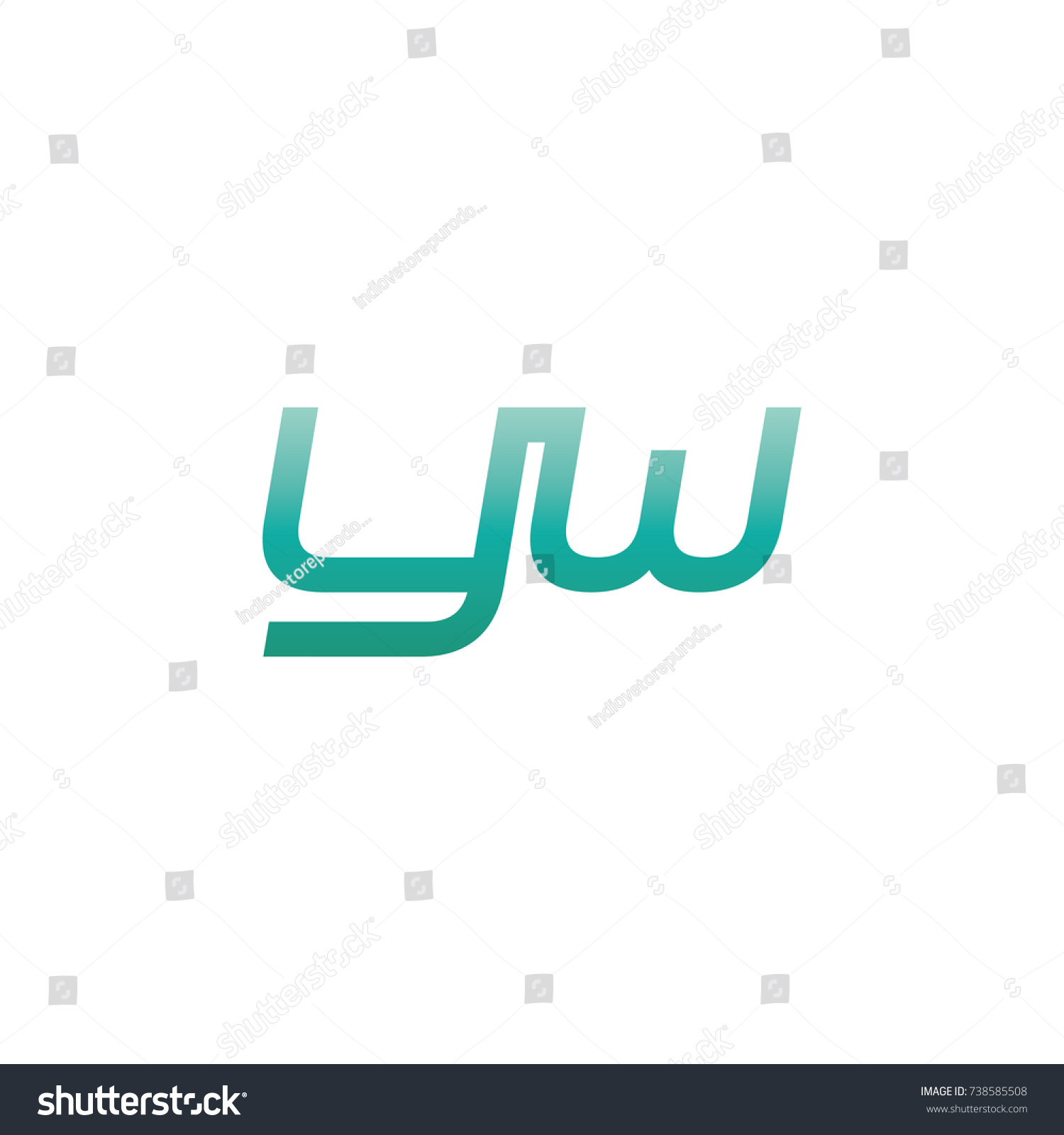 Initial Letter Yw Thin Logo Design Stock Vector (Royalty Free ...