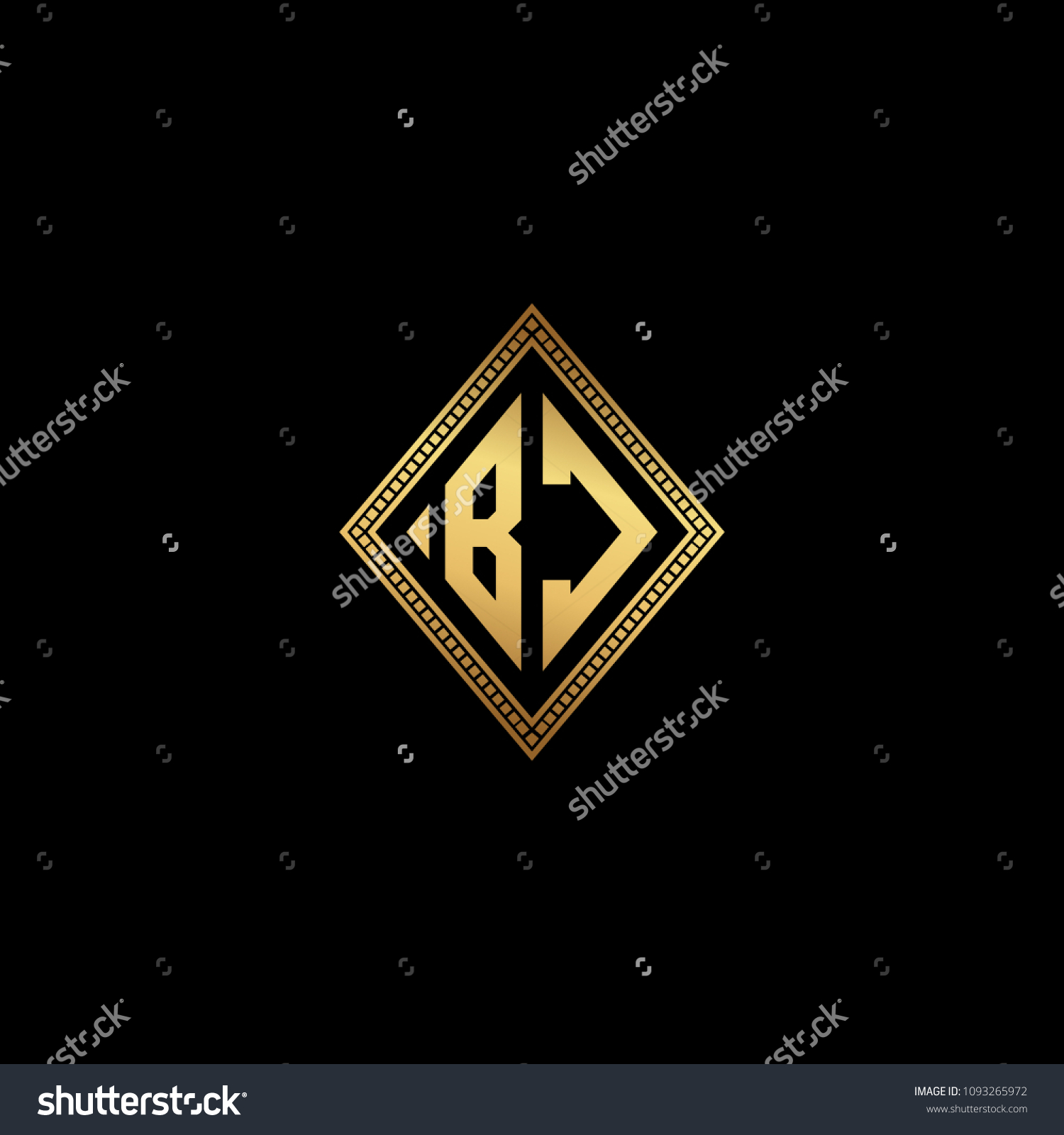 Initial Letters Bc Cb Diamond Shape Stock Vector (Royalty Free ...