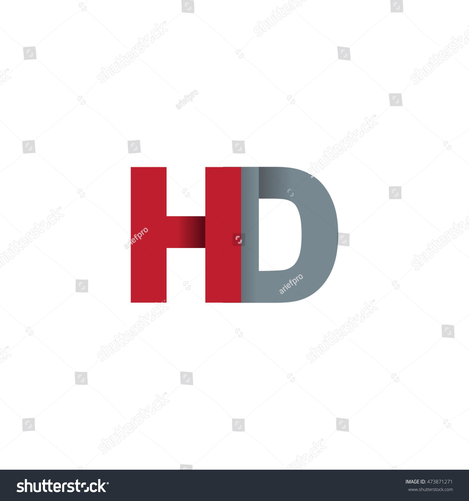 Initial Letters Hd Overlapping Fold Logo Stock Vector (Royalty Free ...