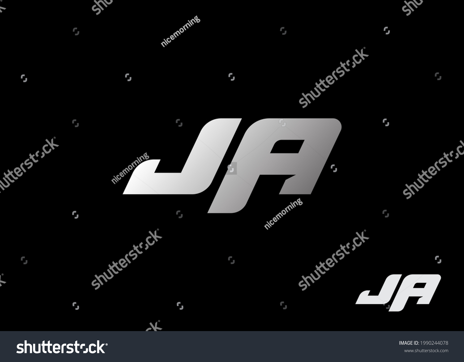 Initial Letters Ja Monogram Logo Template Stock Vector (Royalty Free ...