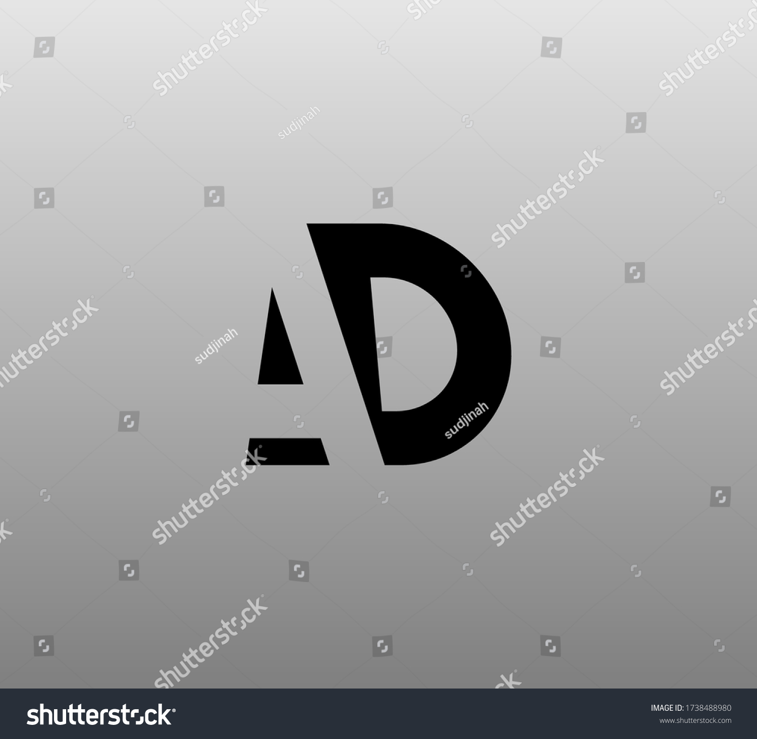 Initial Letters Logo Negative Positive Ad Stock Vector (Royalty Free ...