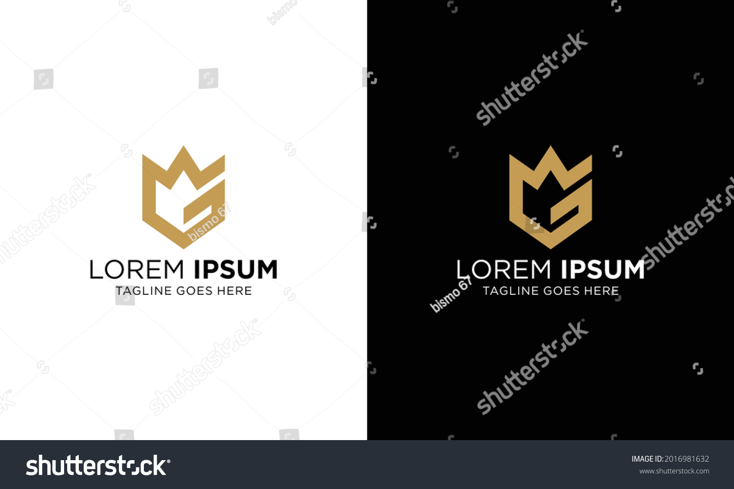Initial Letters Wg Shield Shape Gold Stock Vector (Royalty Free ...