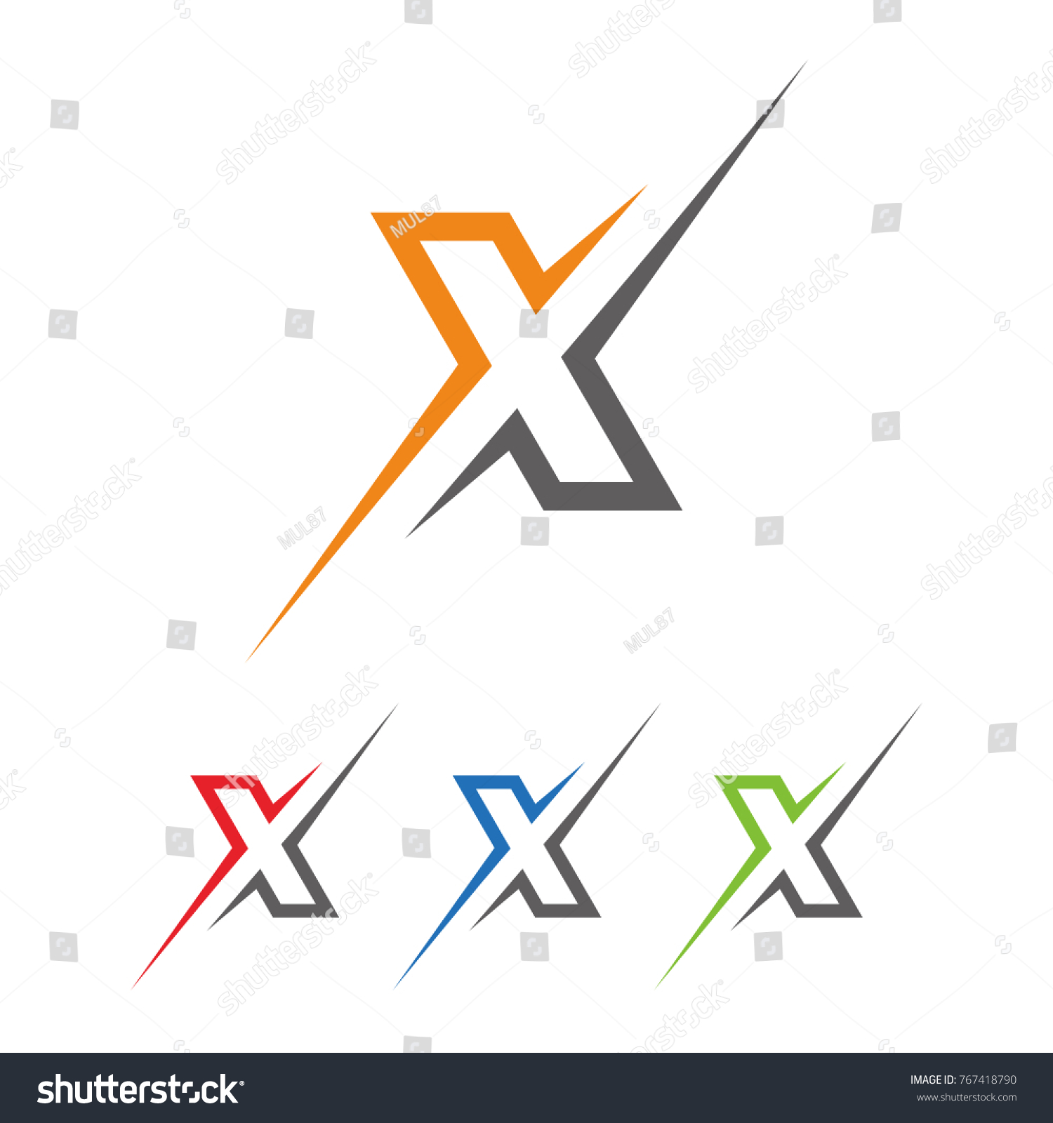 Initial Letters X Elegant Logo Modern Stock Vector (Royalty Free ...