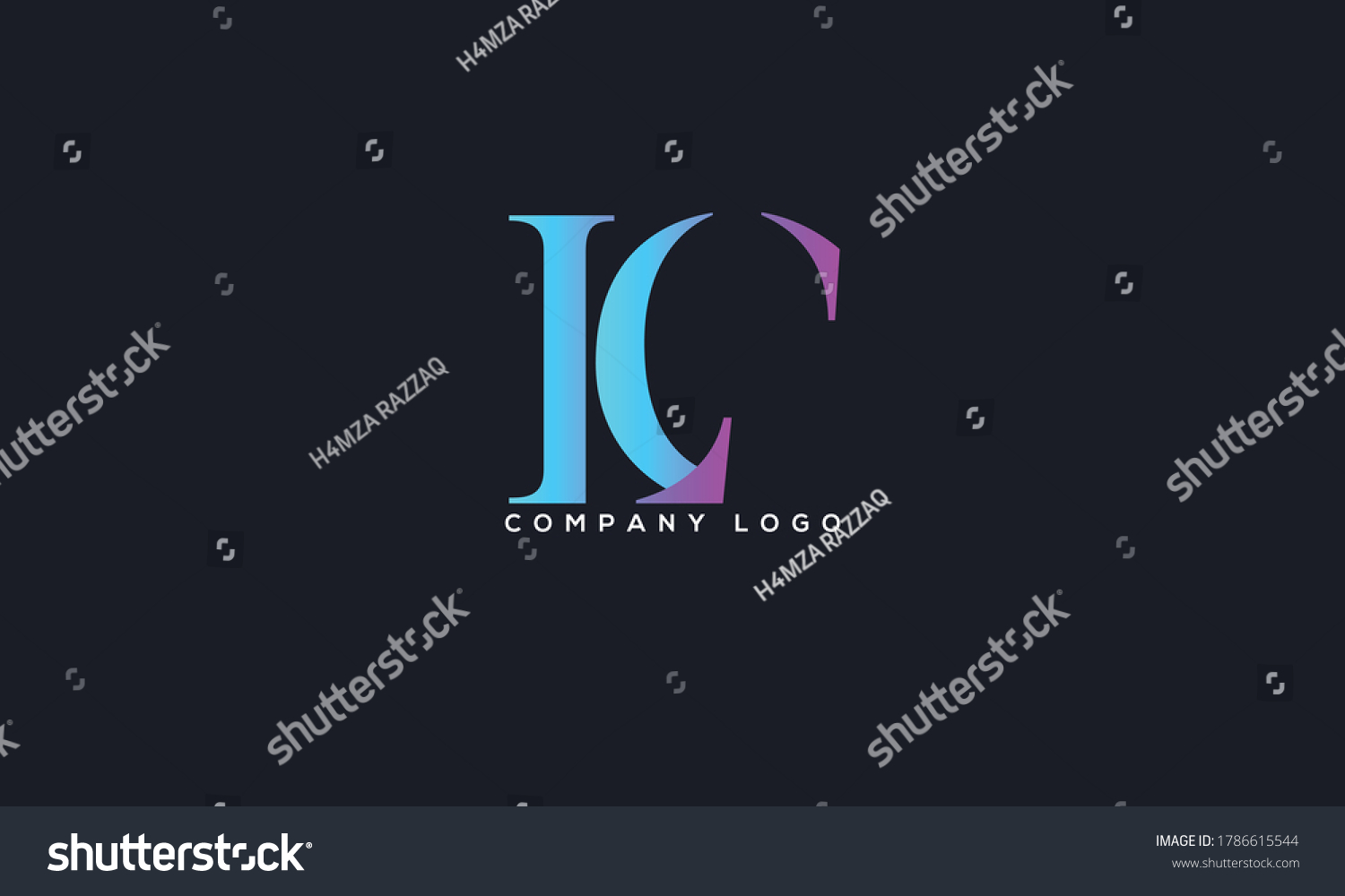 Initial Linked Letter Lc Logo Design Stock Vector (Royalty Free ...