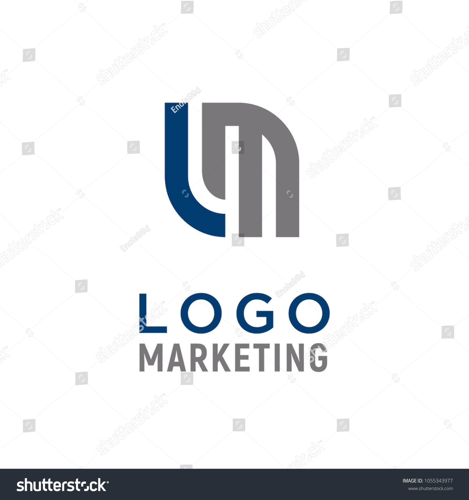 Initial Lm Logo Design Inspiration Stock Vector (Royalty Free) 1055343977