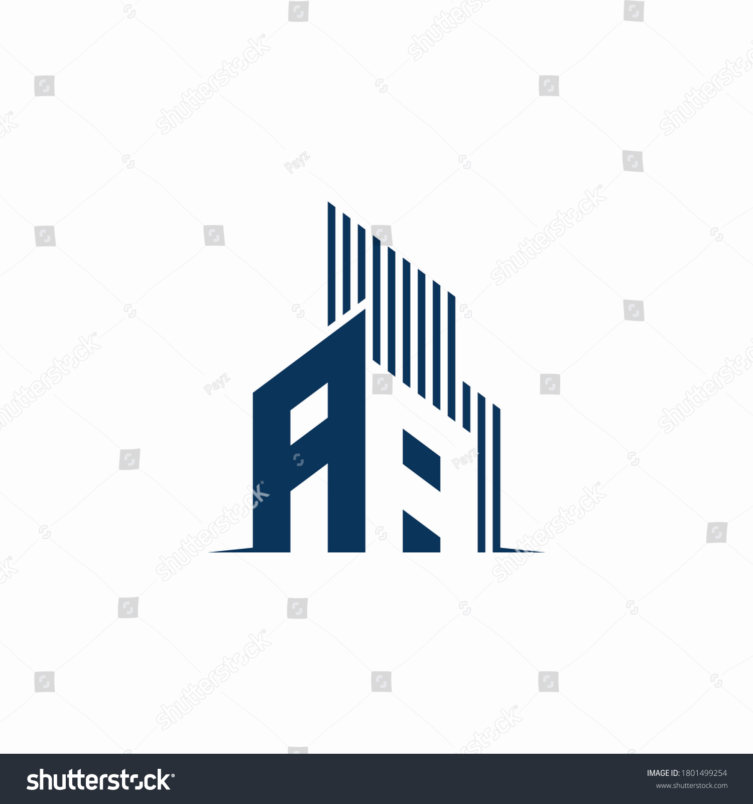 Initial Logo Aa Building Abstract Stock Vector (Royalty Free ...