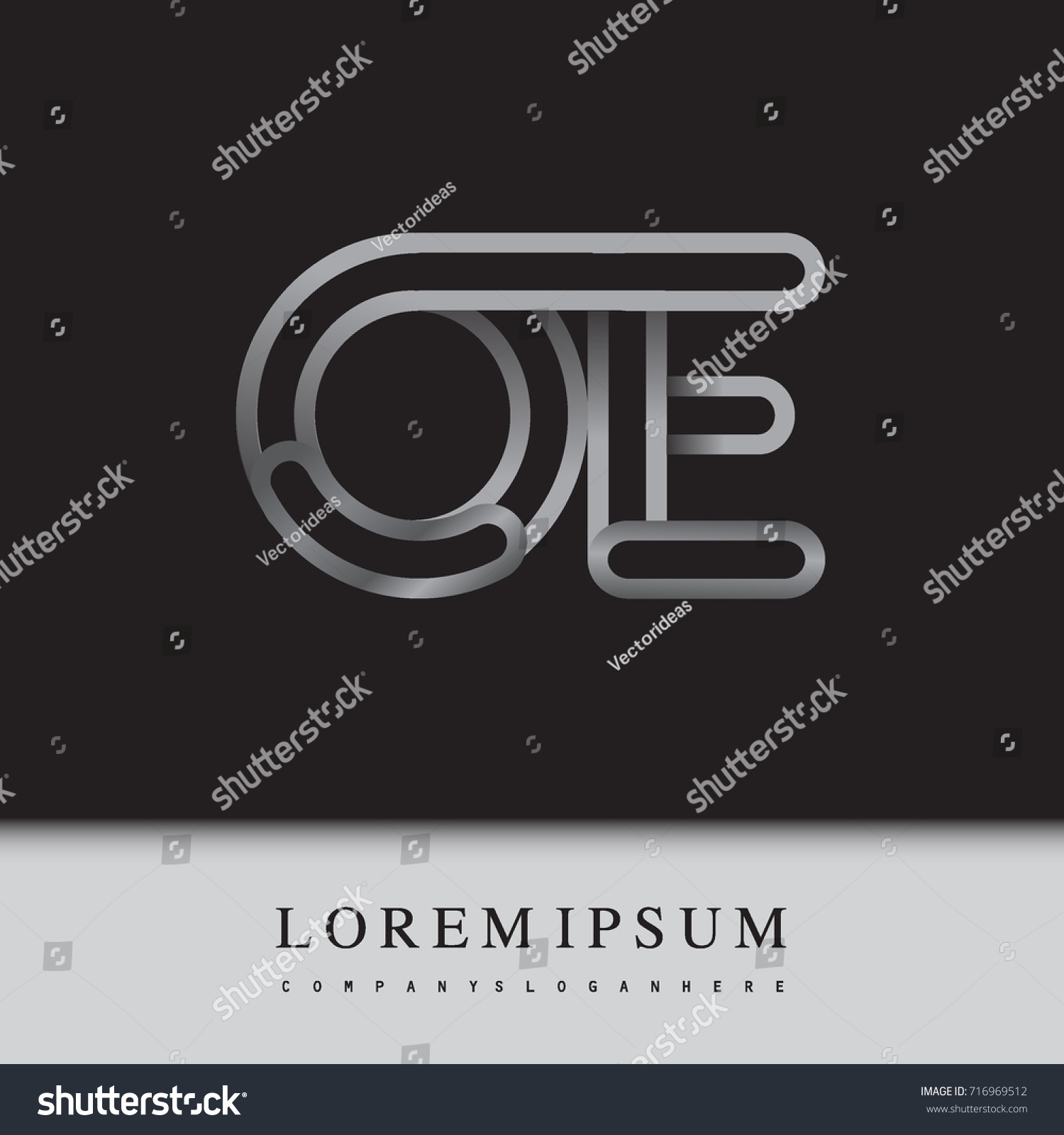 Initial Logo Letter Oe Linked Outline Stock Vector (Royalty Free ...