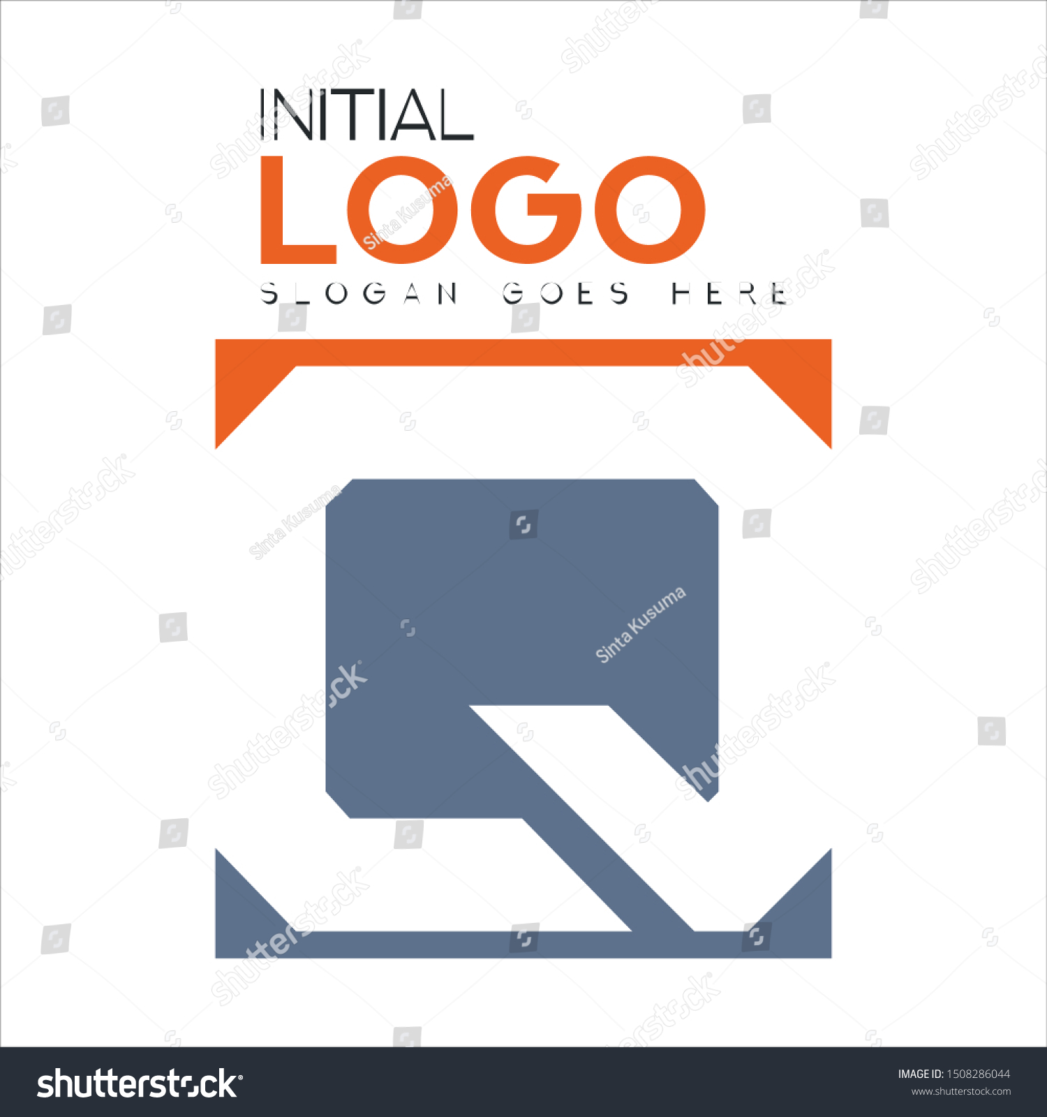 Initial Logo Negative Space Alphabet Q Stock Vector (Royalty Free ...