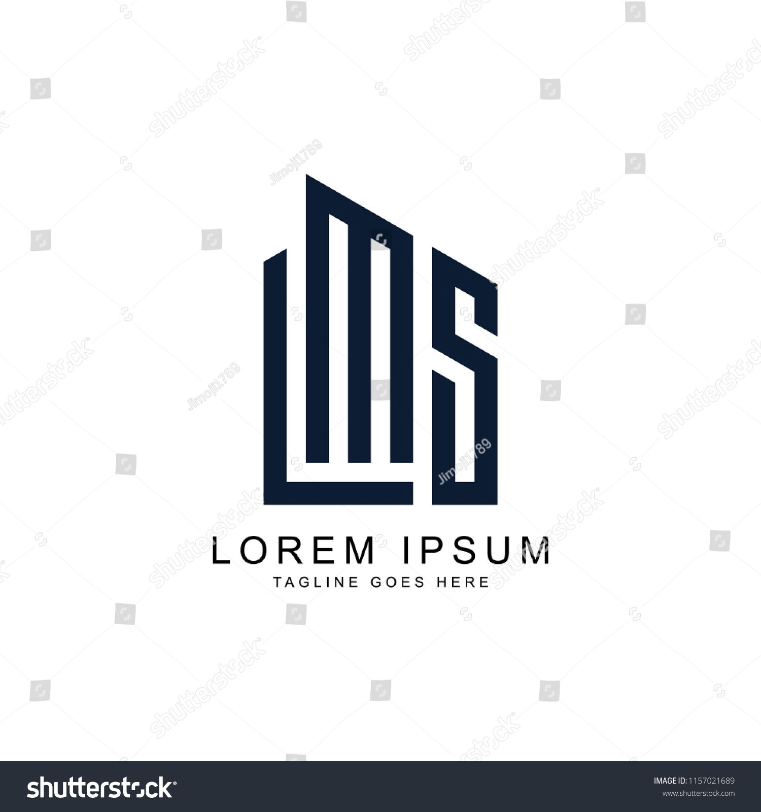 Initial Lsm Logo Template Stock Vector Royalty Free 1157021689