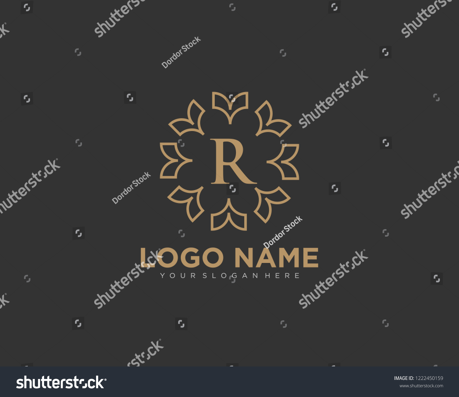 Initial Luxury Vector Logo Design Template Stock Vector (Royalty Free ...