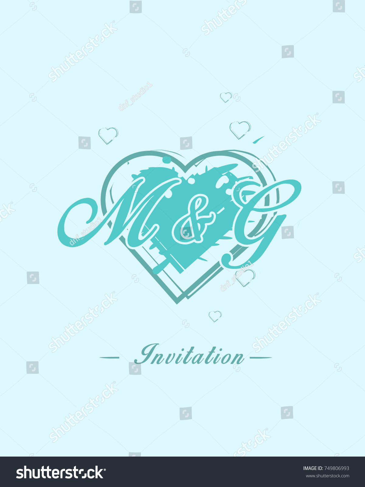 Initial M G Wedding Invitation Logo Stock Vector (Royalty Free ...