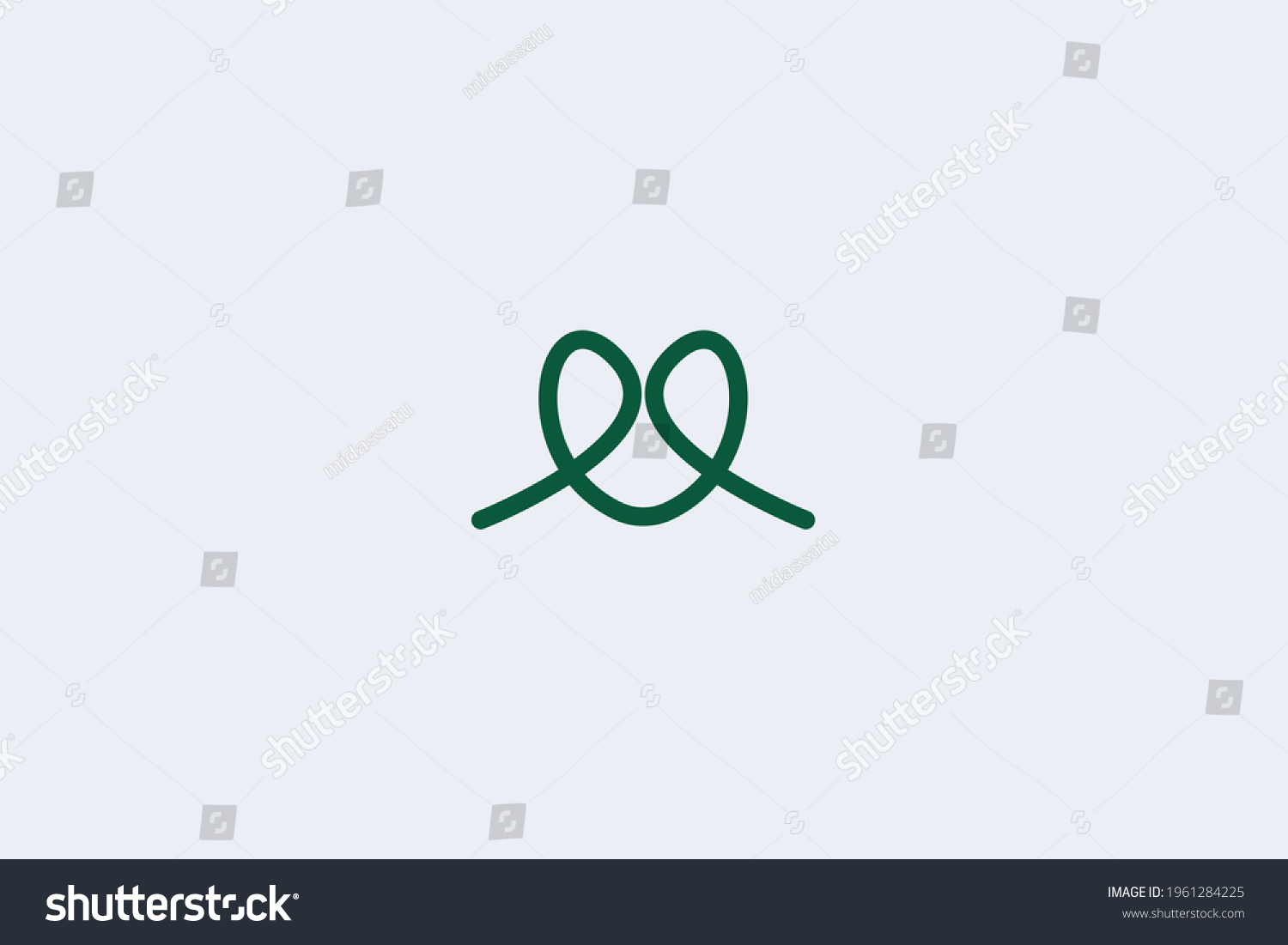 Initial M Love Logo Vector Illustration Stock Vector (Royalty Free ...