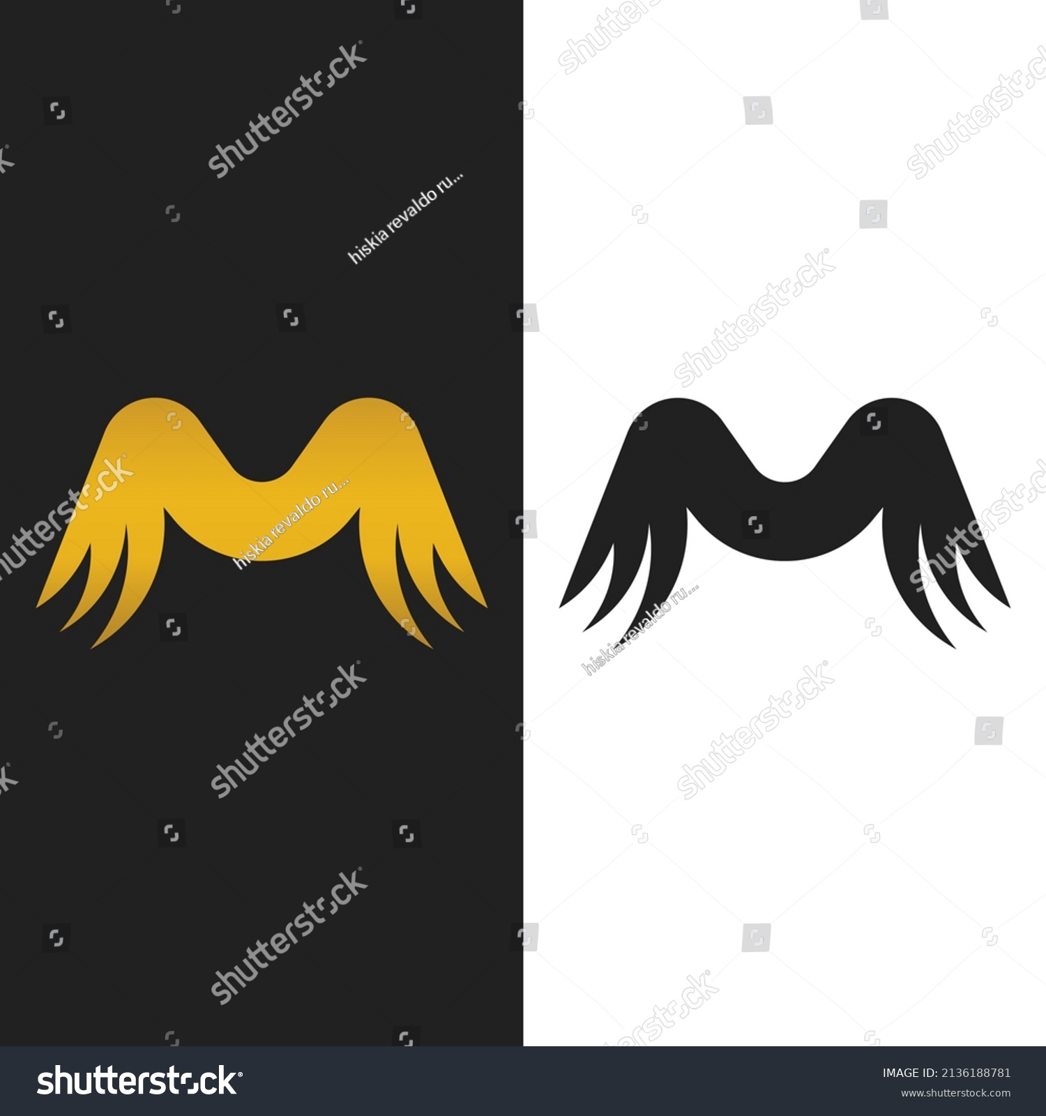 Initial M Wing Logo Design Vector Stock Vector (Royalty Free ...