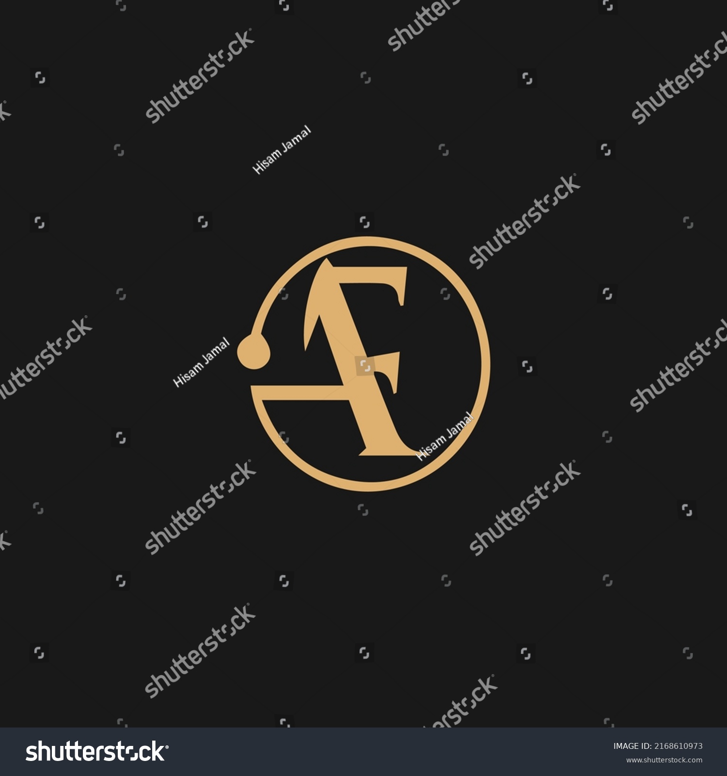 Initial Monogram Letter Af Logo Design Stock Vector (Royalty Free ...