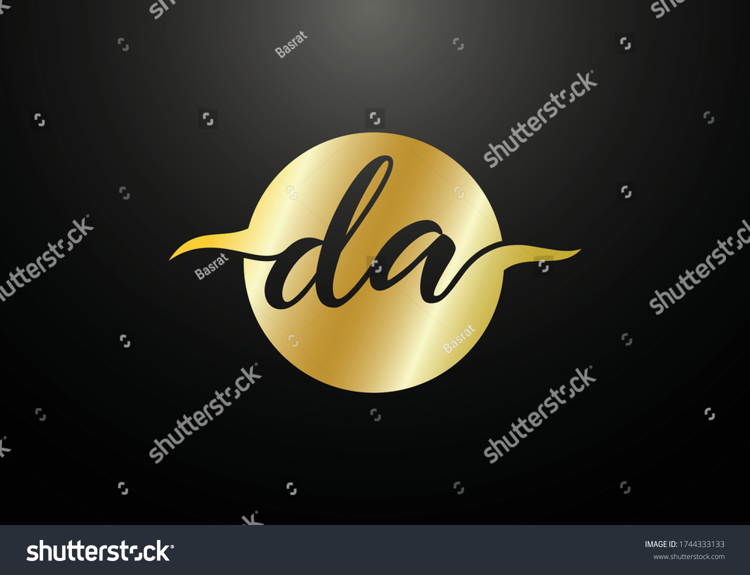 Initial Monogram Letter Da Logo Design Stock Vector (Royalty Free ...
